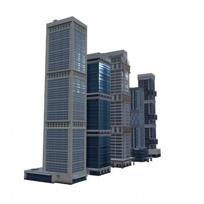 5 High-Rise Buildings Free 3D Model by Kartoy