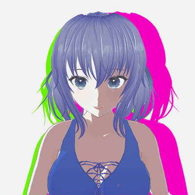 Anime Girl Sora in Swimsuit Fully Rigged Free - 3D Model by Kasuga