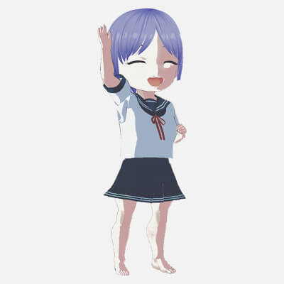 GameReady Chibi Student Fully Rigged - 3D Model by Kasugay
