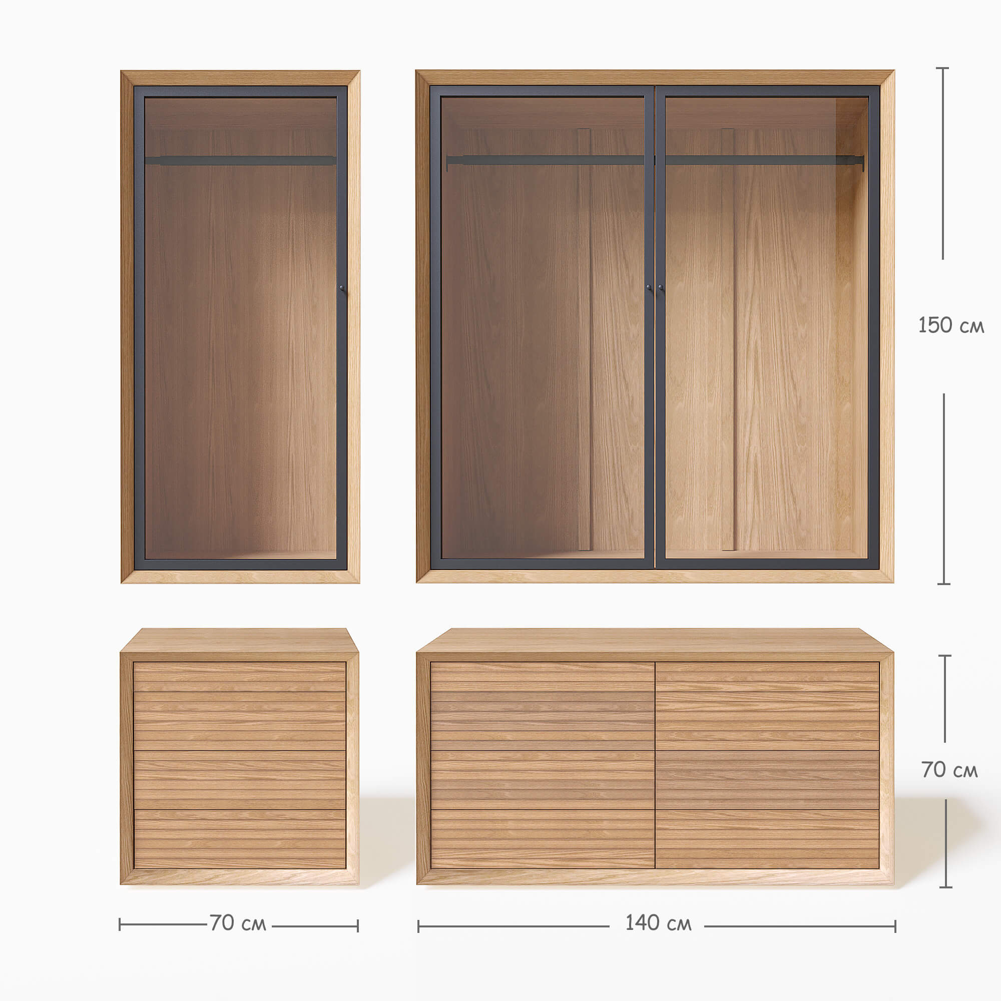 Wardrobe with Clothes - 3D Model by kat dis