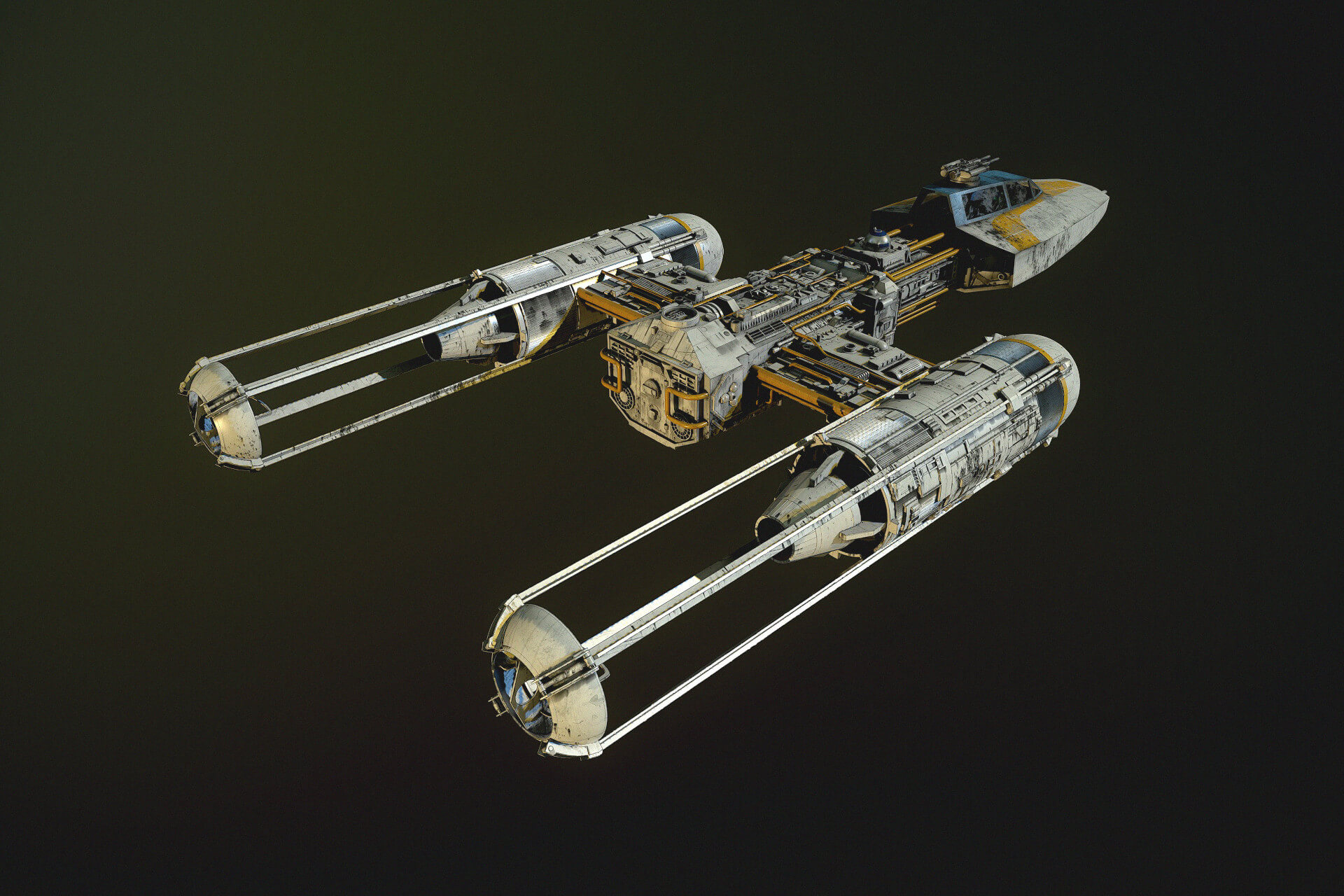 Y-Wing Starfighter Star Wars 3D Model by KATEDRA604