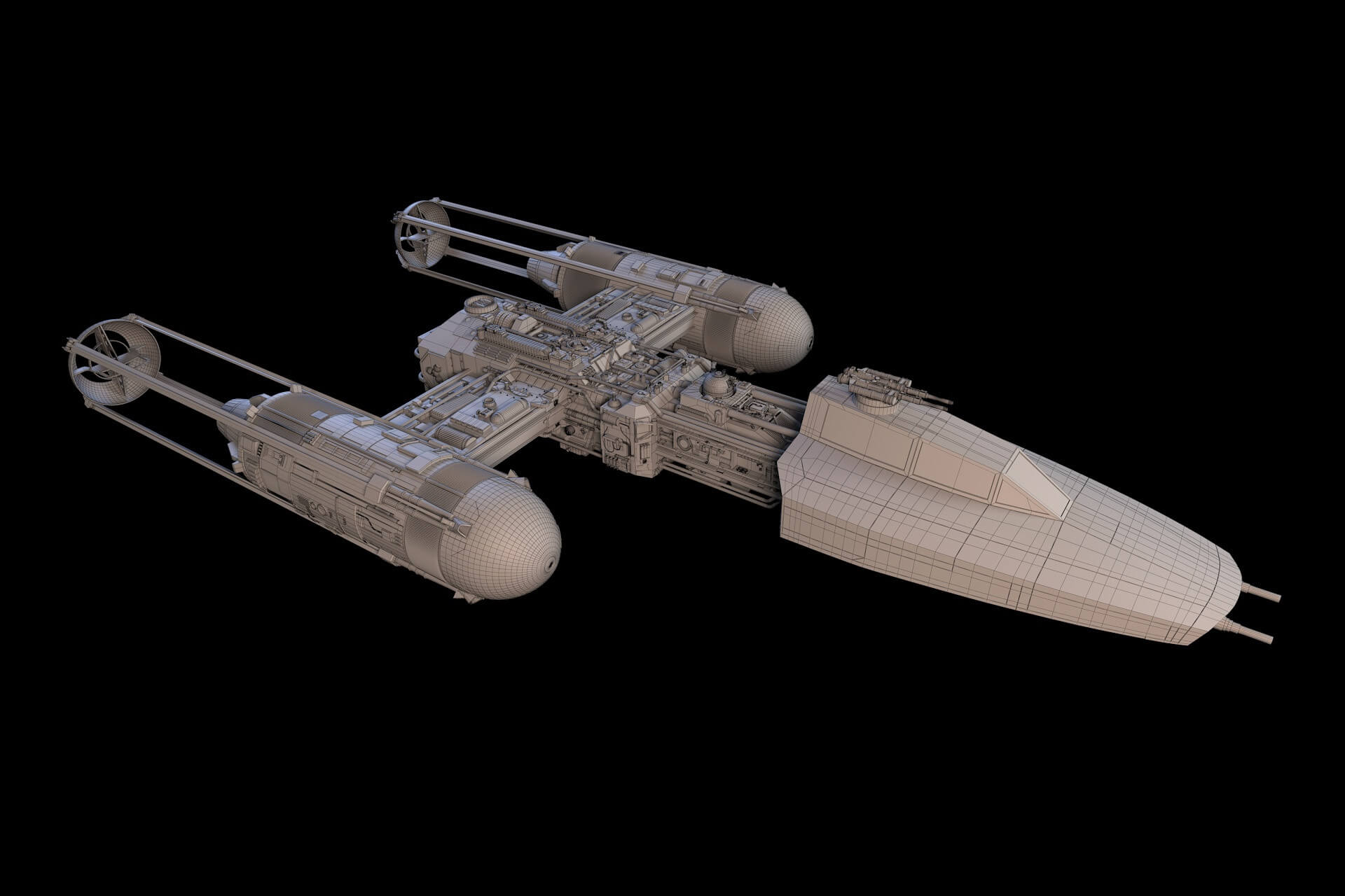 Y-Wing Starfighter Star Wars 3D Model by KATEDRA604