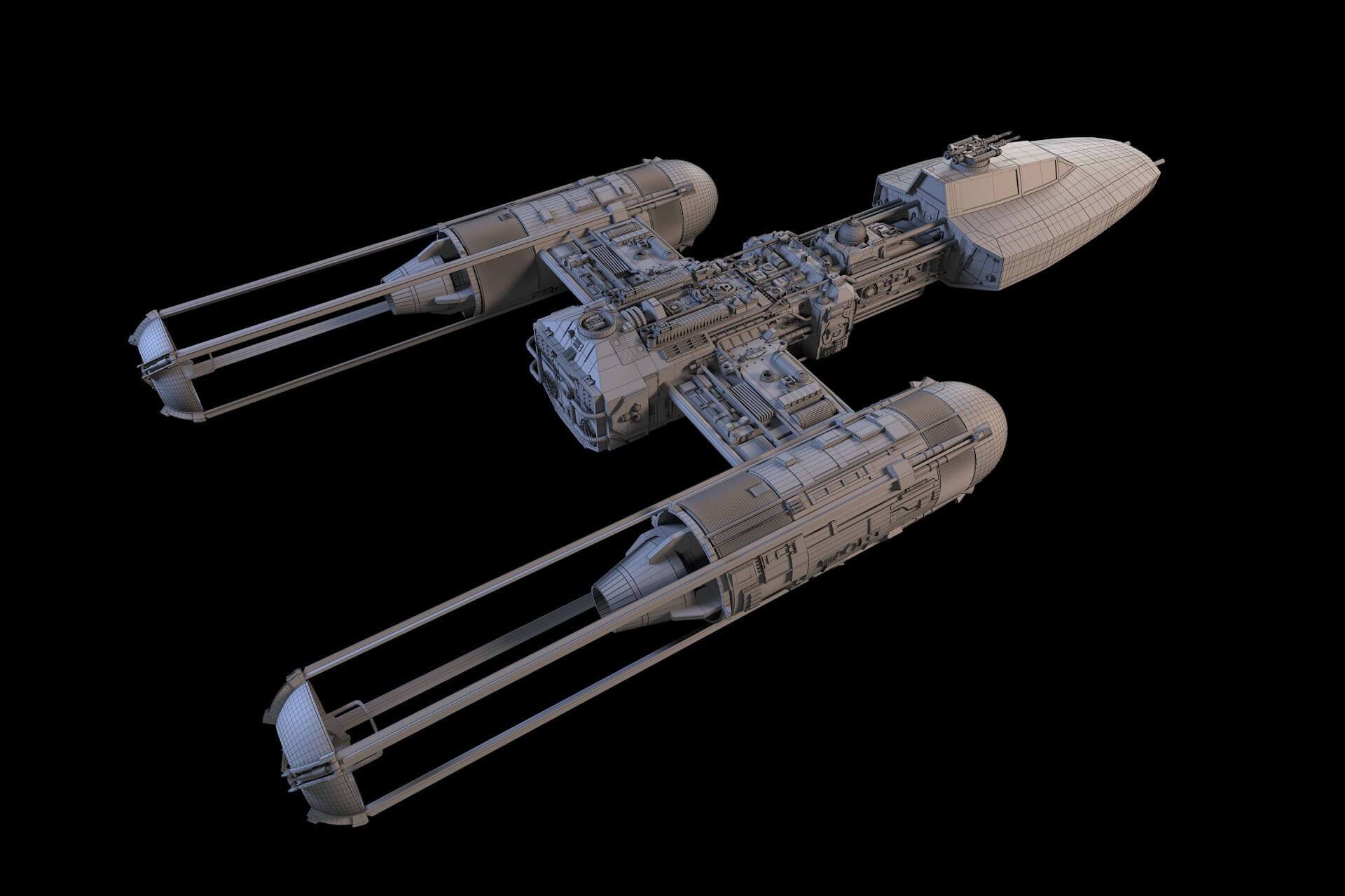 Y-Wing Starfighter Star Wars 3D Model by KATEDRA604