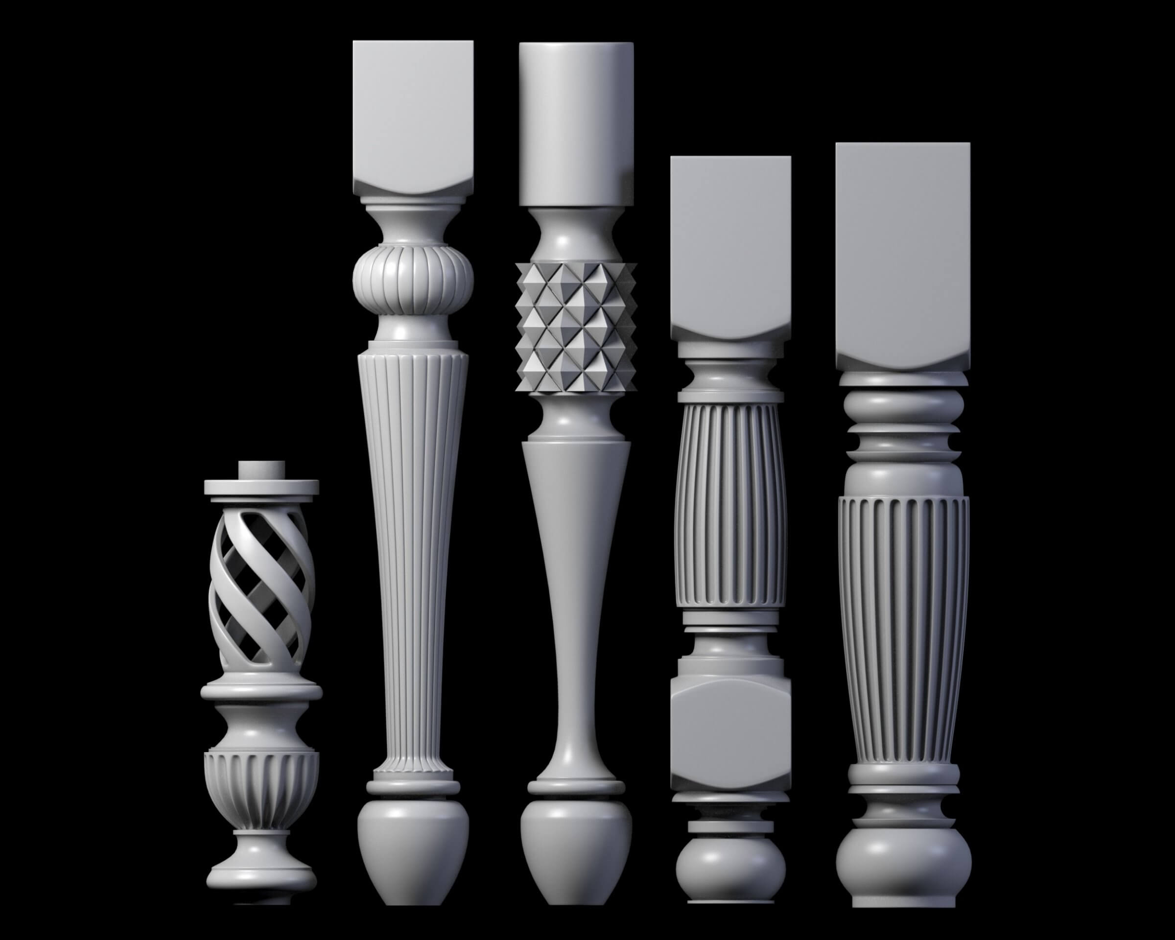 30 Baluster Colection - 3D Model by KATEDRA604
