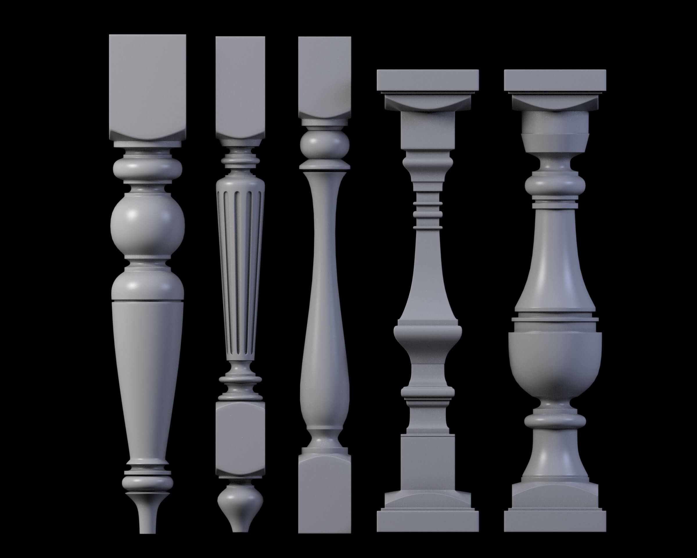 30 Baluster Colection - 3D Model by KATEDRA604