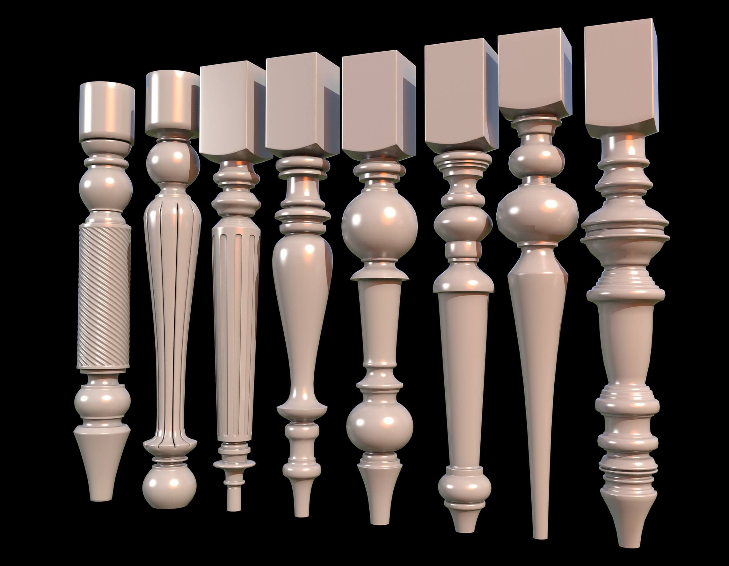 30 Baluster Colection - 3D Model by KATEDRA604