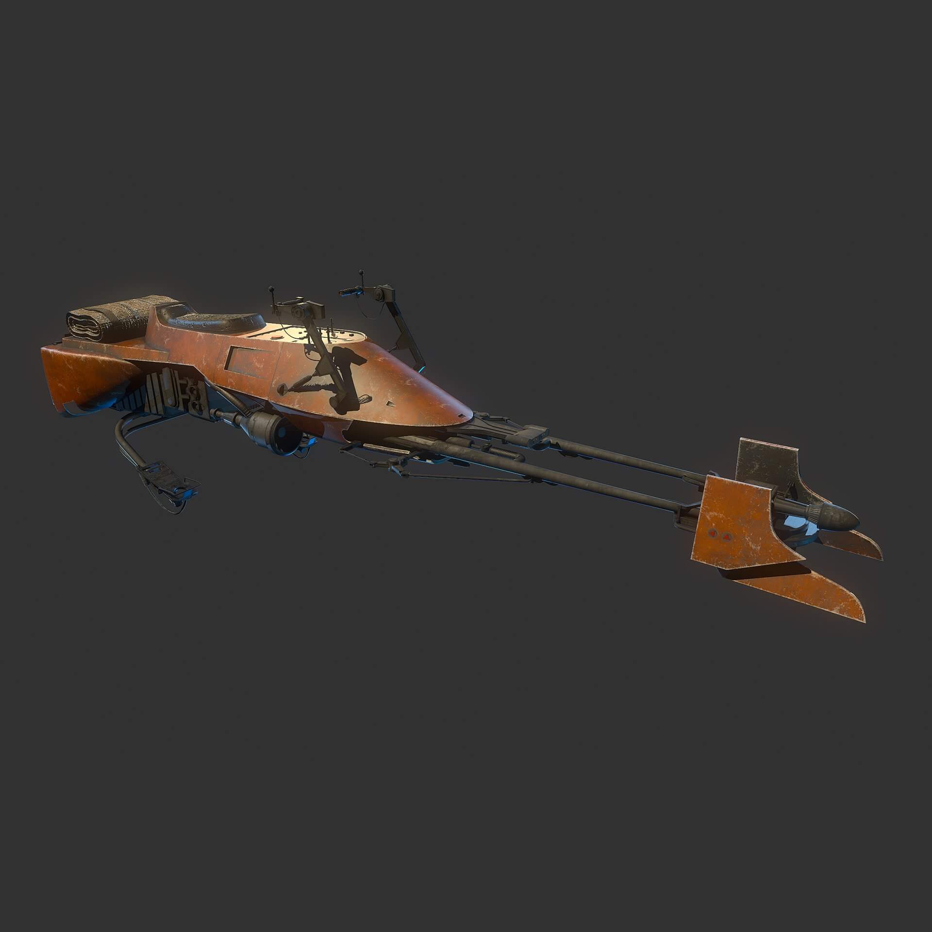 74-Z Speeder Bike Star Wars 3D Model by KATEDRA604