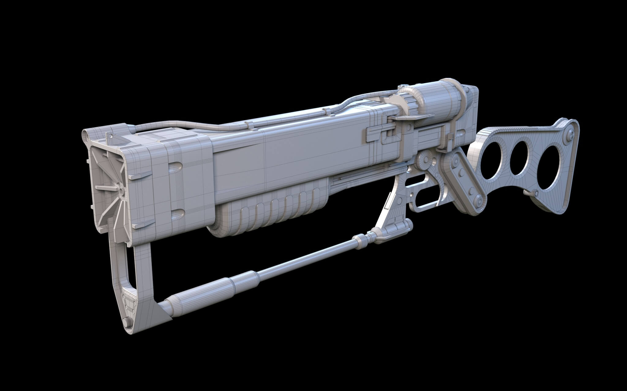 AER9 Laser Rifle Fallout - 3D Model by KATEDRA604