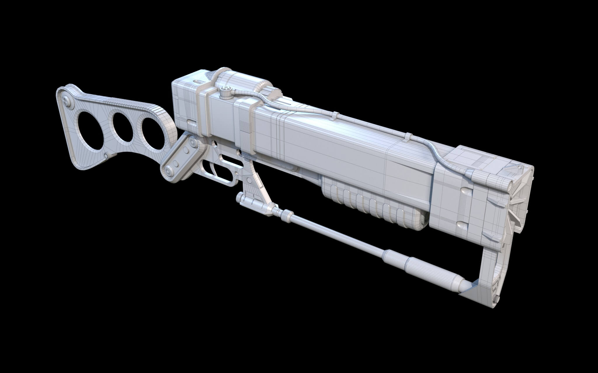 AER9 Laser Rifle Fallout - 3D Model by KATEDRA604