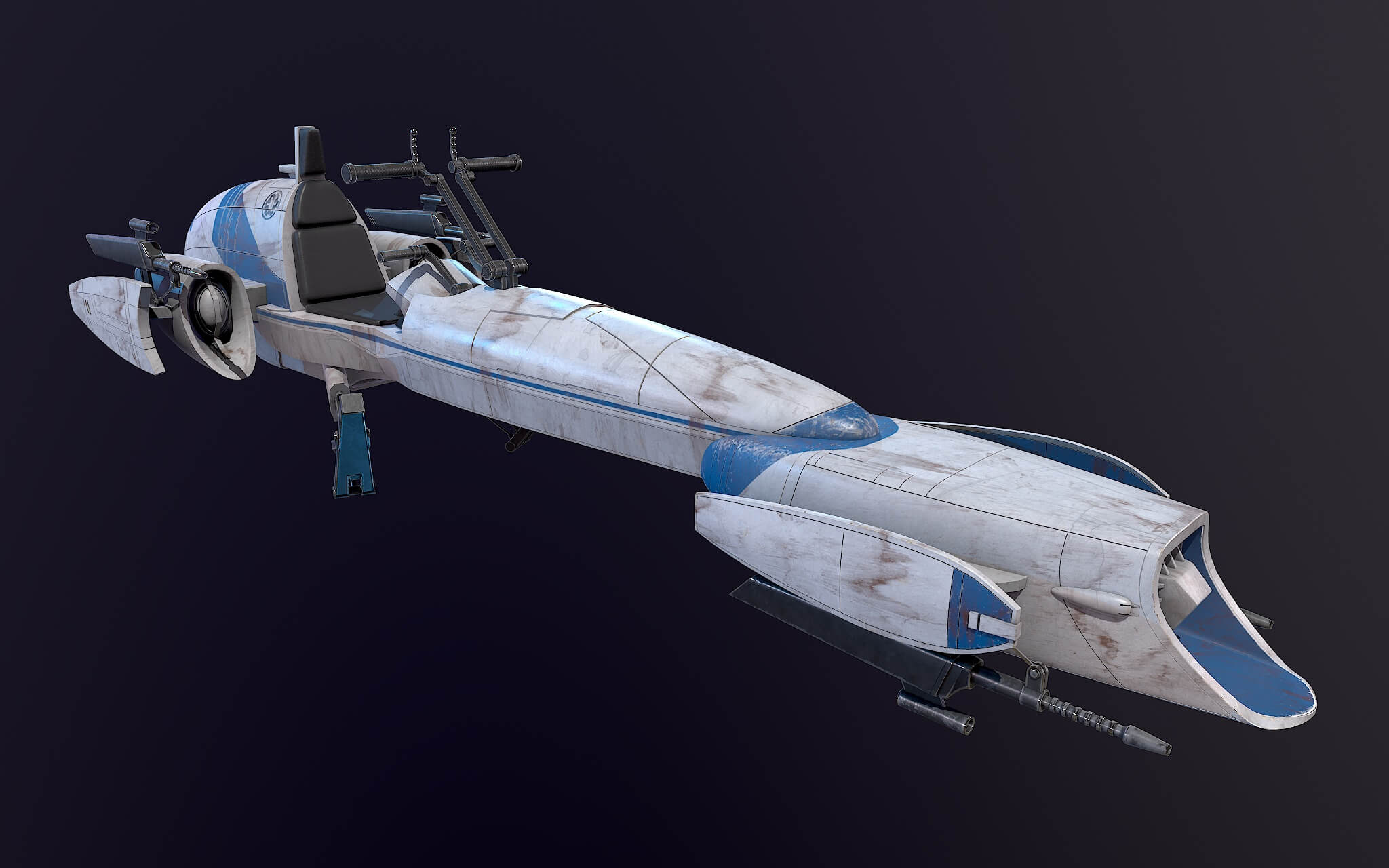 Barc Speeder Star Wars - 3D Model by KATEDRA604
