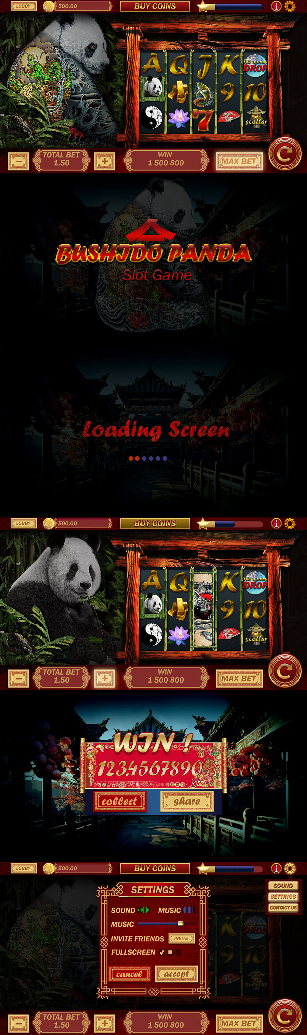 Bushido Panda Slot Game by KATEDRA604