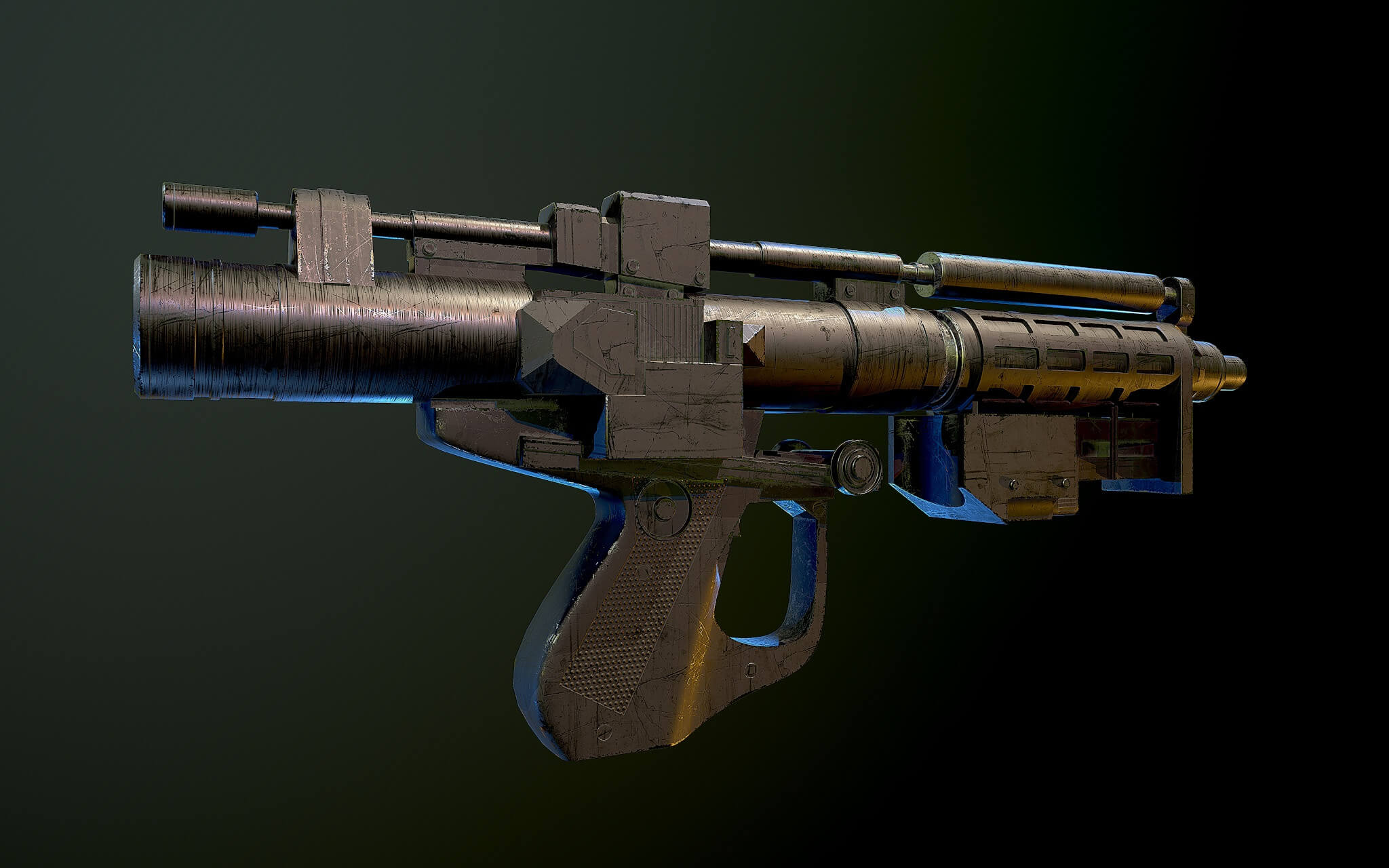 E5 Blaster Rifle Star Wars - 3D Model by KATEDRA604