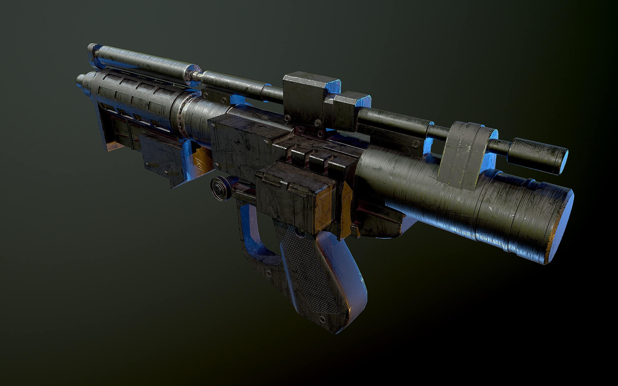 E5 Blaster Rifle Star Wars - 3D Model by KATEDRA604