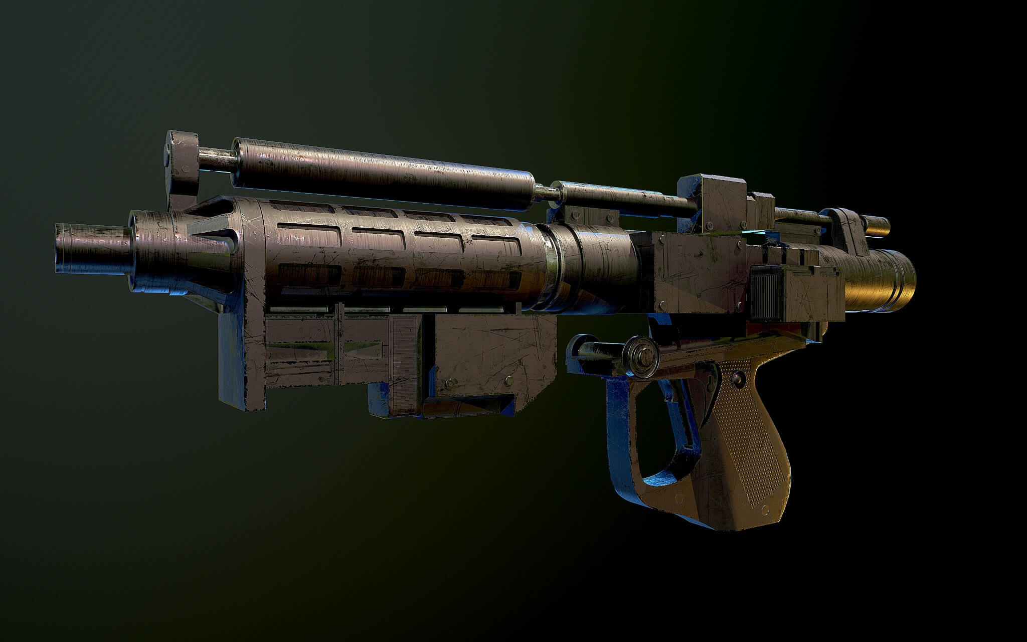 E5 Blaster Rifle Star Wars - 3D Model by KATEDRA604