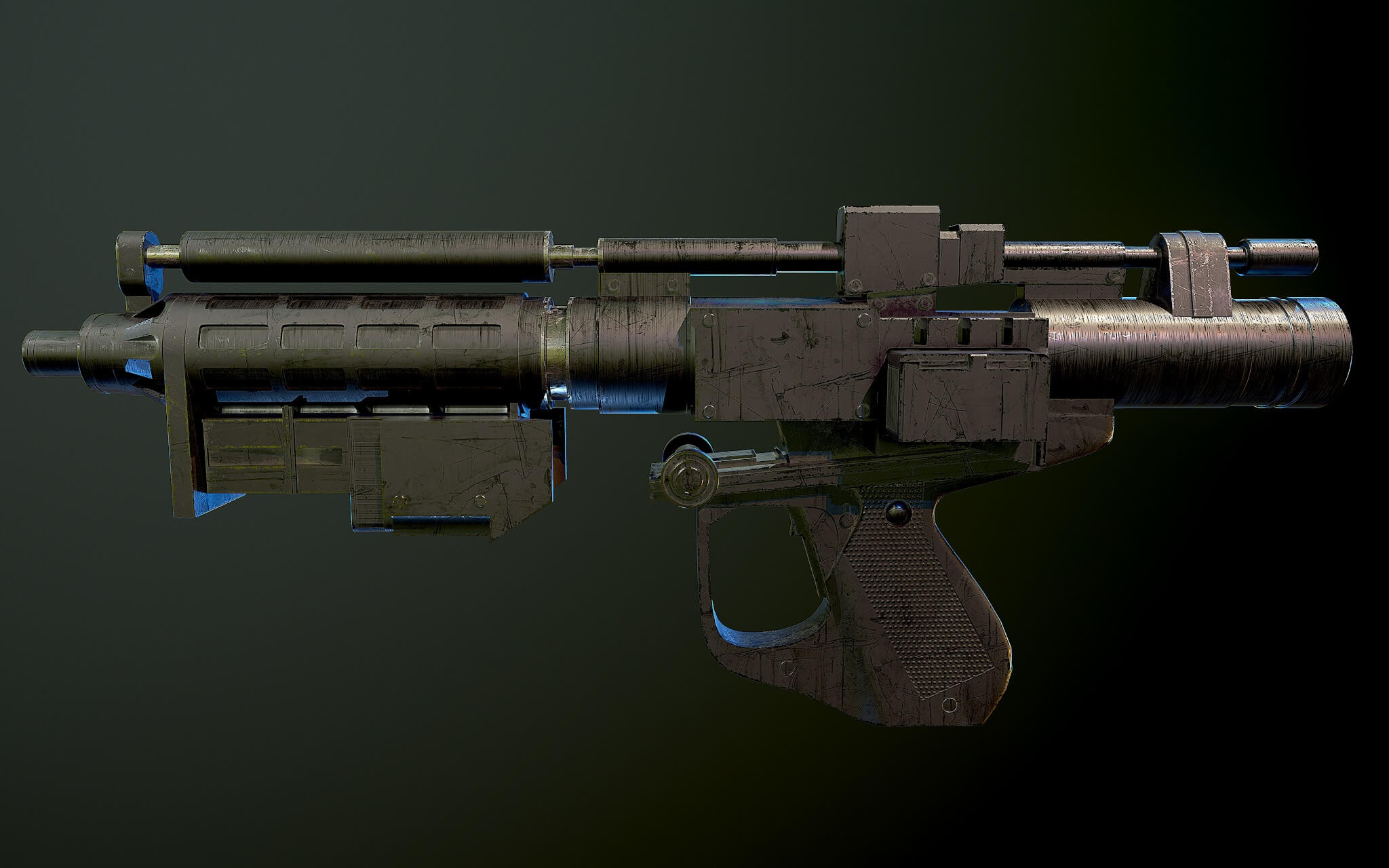 E5 Blaster Rifle Star Wars - 3D Model by KATEDRA604