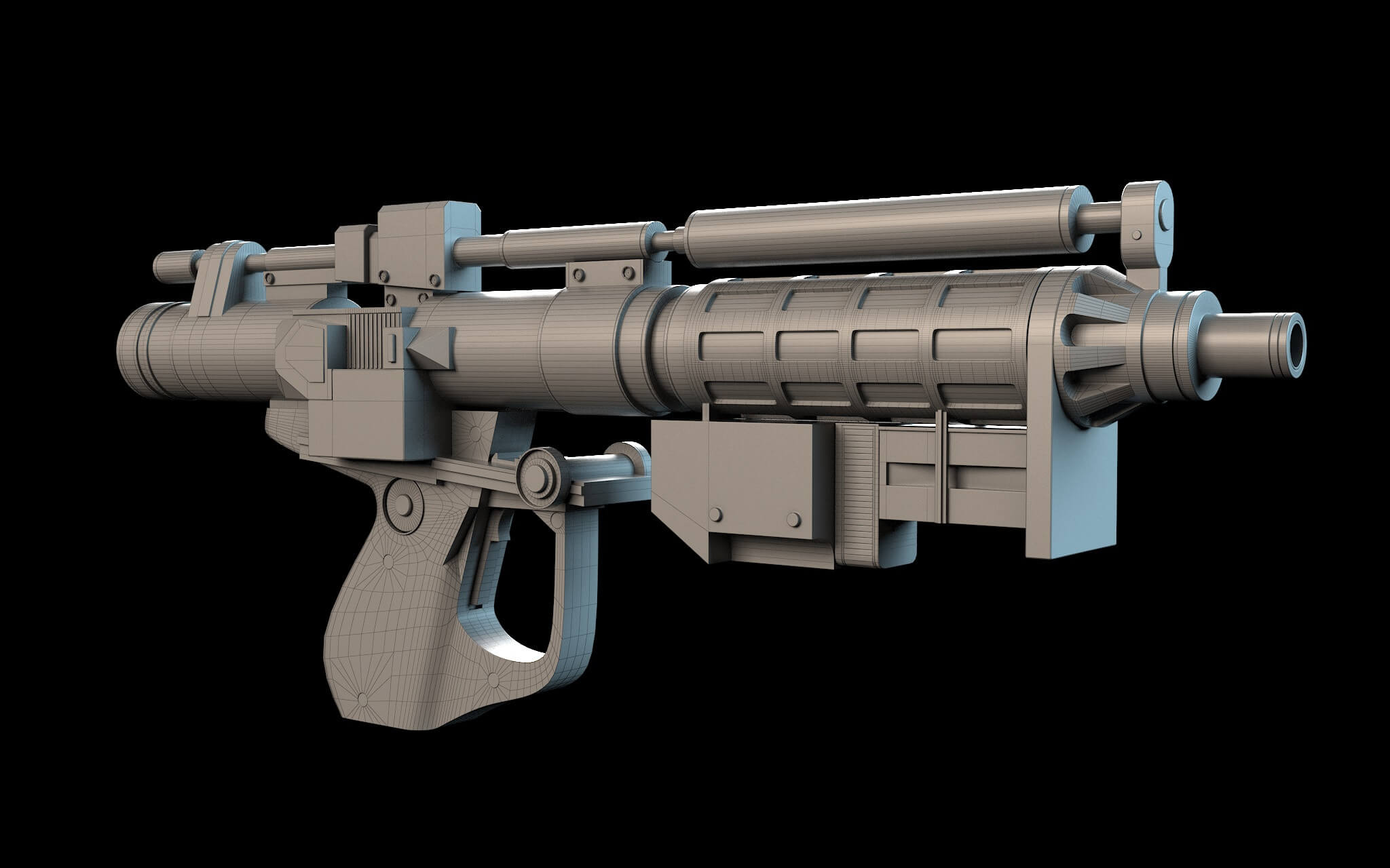 E5 Blaster Rifle Star Wars - 3D Model by KATEDRA604