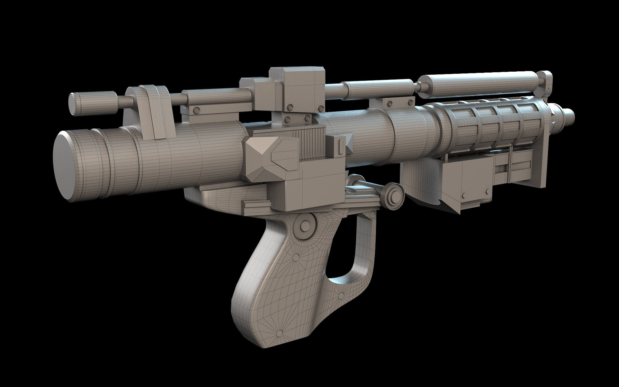 E5 Blaster Rifle Star Wars - 3D Model by KATEDRA604