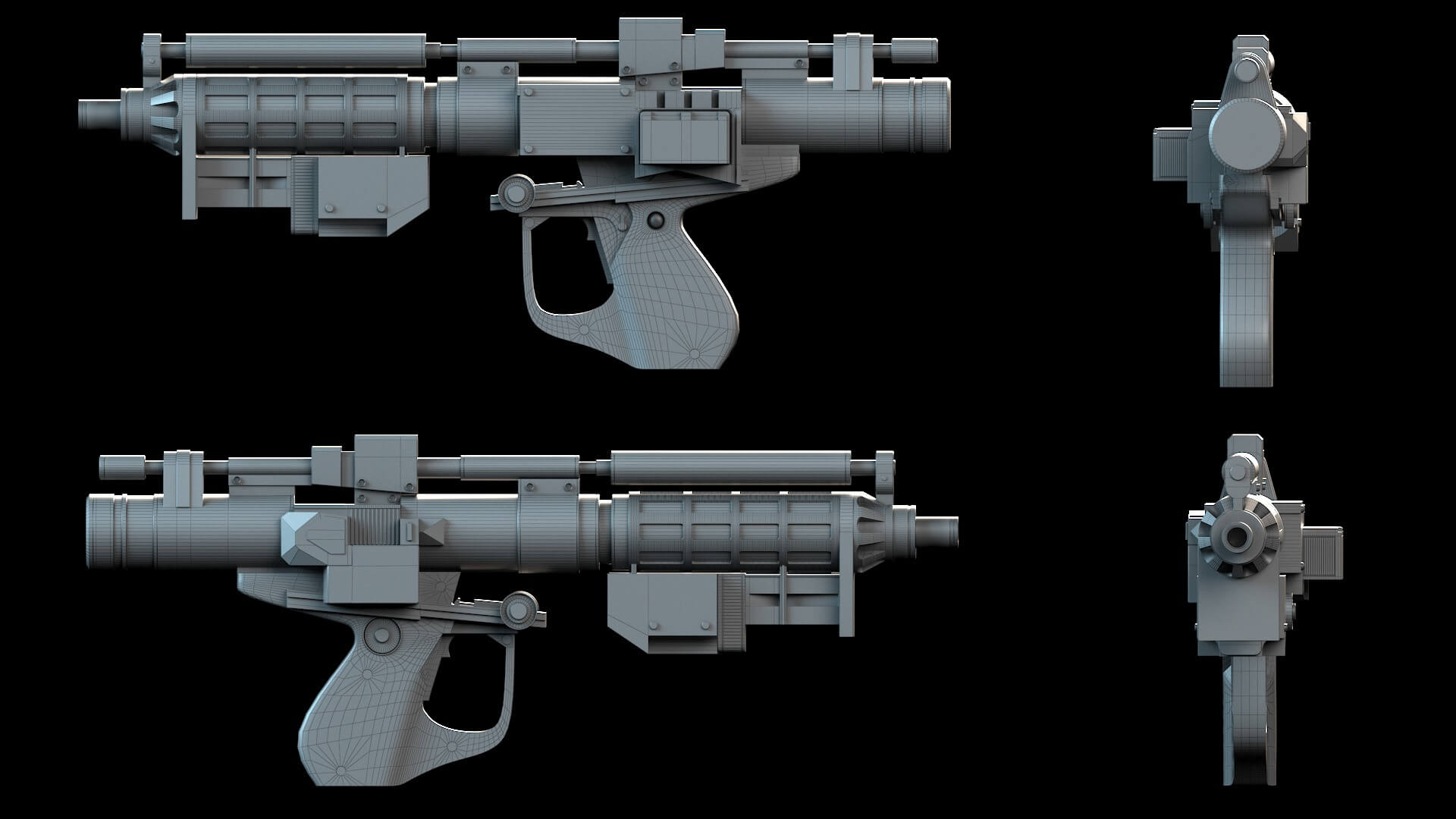 E5 Blaster Rifle Star Wars - 3D Model by KATEDRA604