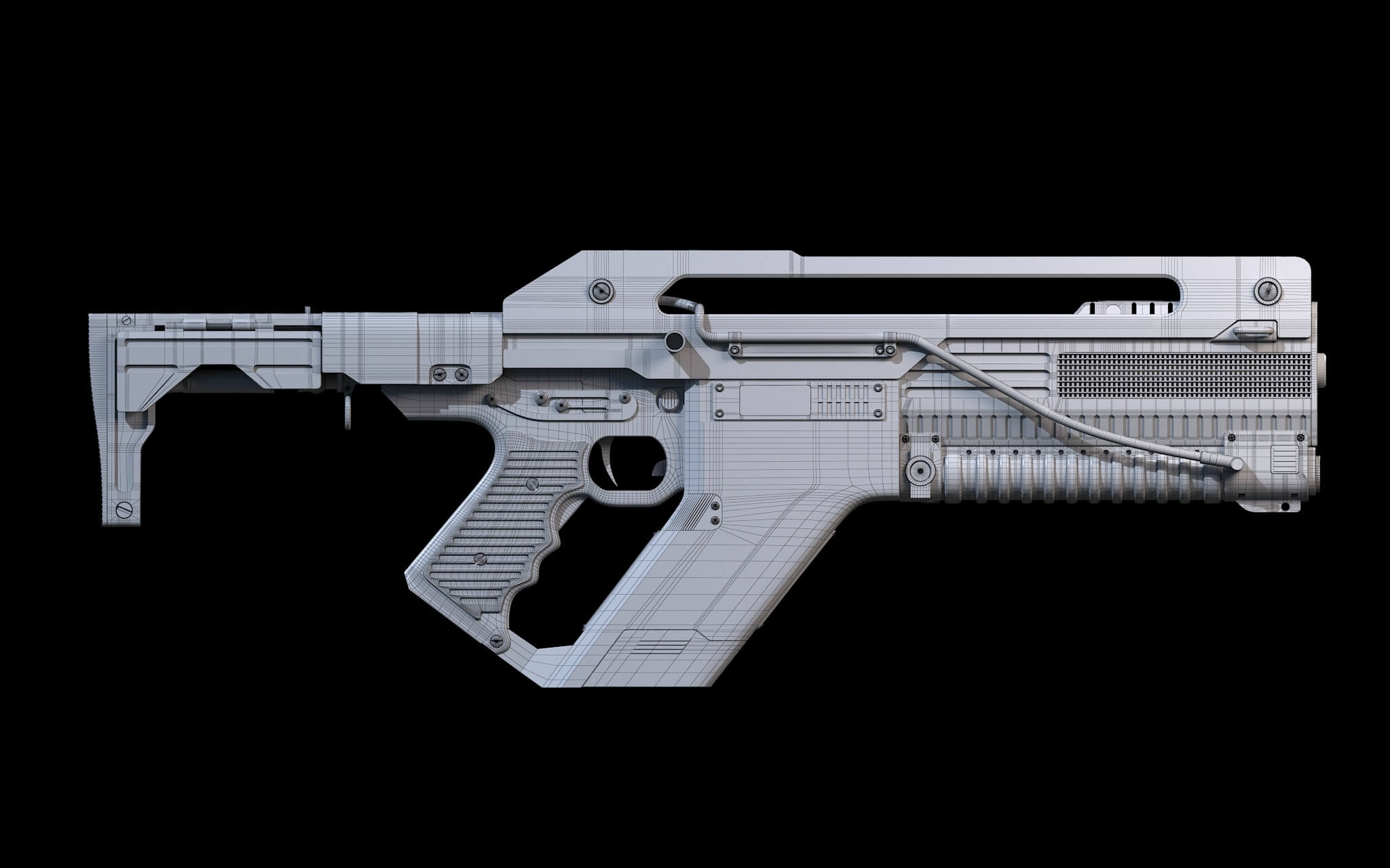 F44Aa Pulse Rifle Alien Romulus - 3D Model by KATEDRA604