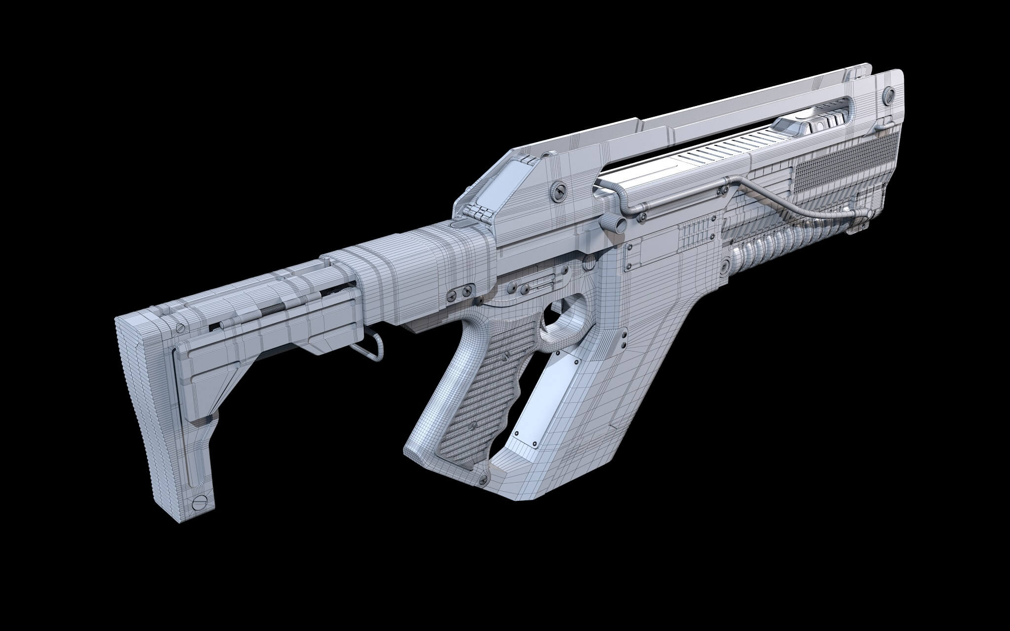 F44Aa Pulse Rifle Alien Romulus - 3D Model by KATEDRA604