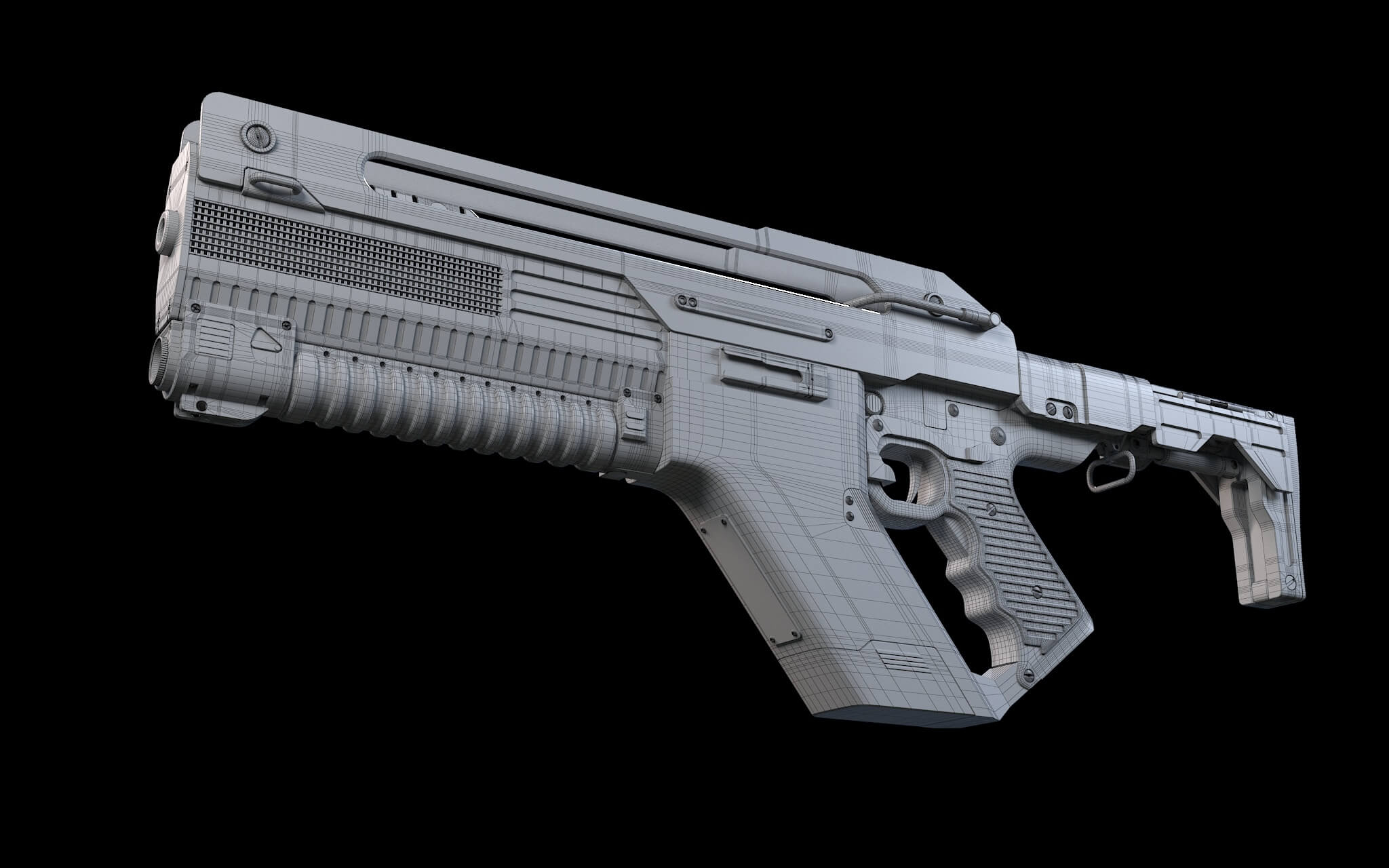 F44Aa Pulse Rifle Alien Romulus - 3D Model by KATEDRA604