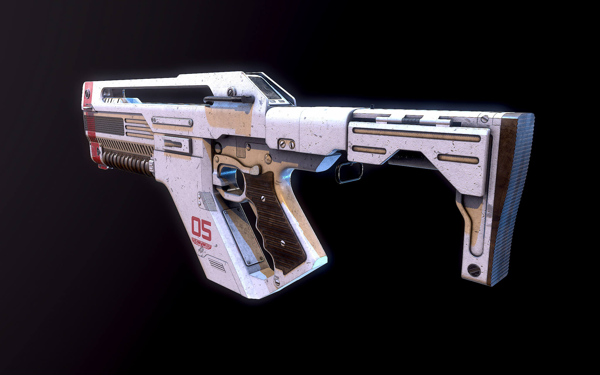 F44AA Pulse Rifle Alien Romulus 3D Render by KATEDRA604