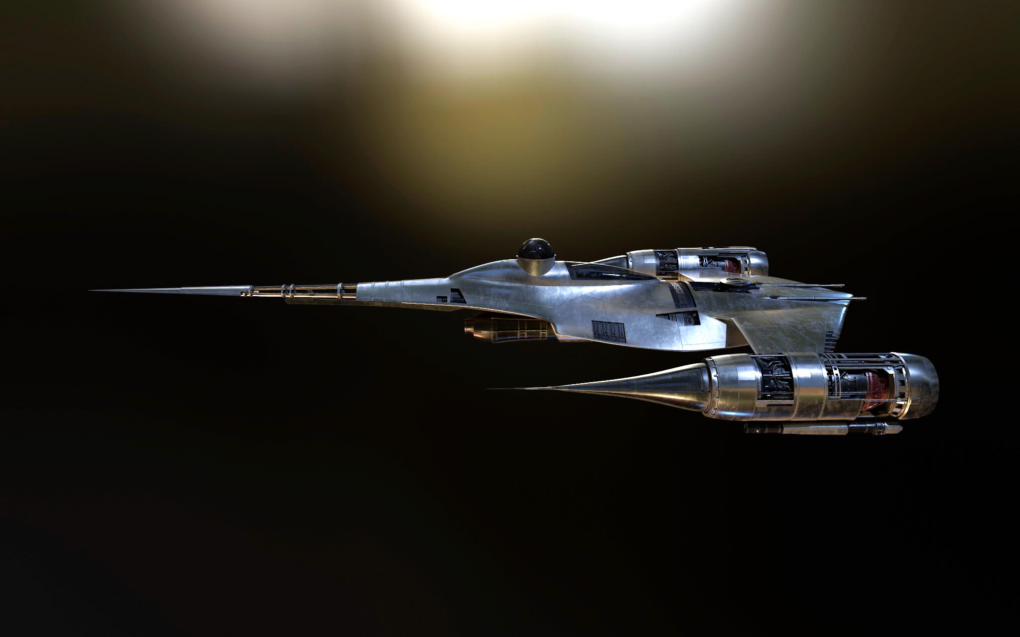 Mandalorian N1 Naboo starfighter 3D Render by KATEDRA604
