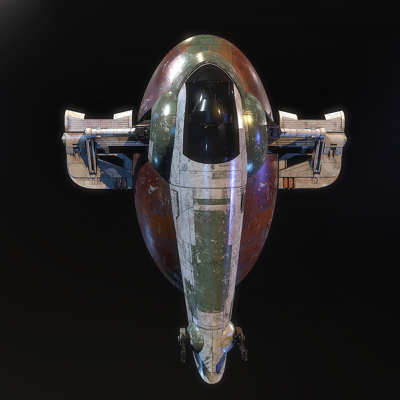 Slave 1 Star wars 3D Render, Digital Art by KATEDRA604