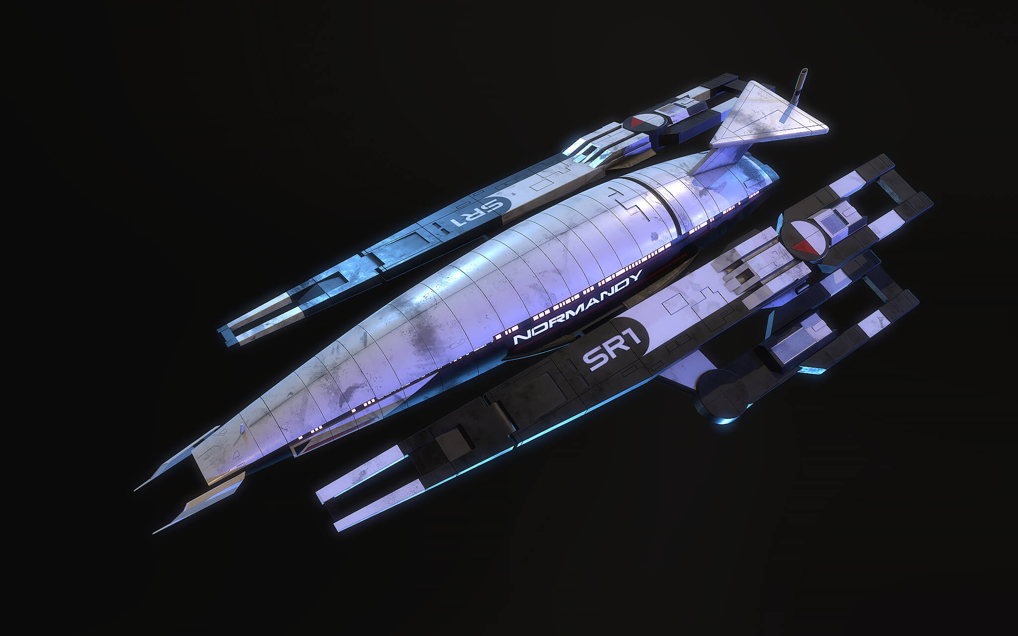 Sr1 Normandy Mass Effect 3D Render, Digital Art by KATEDRA604