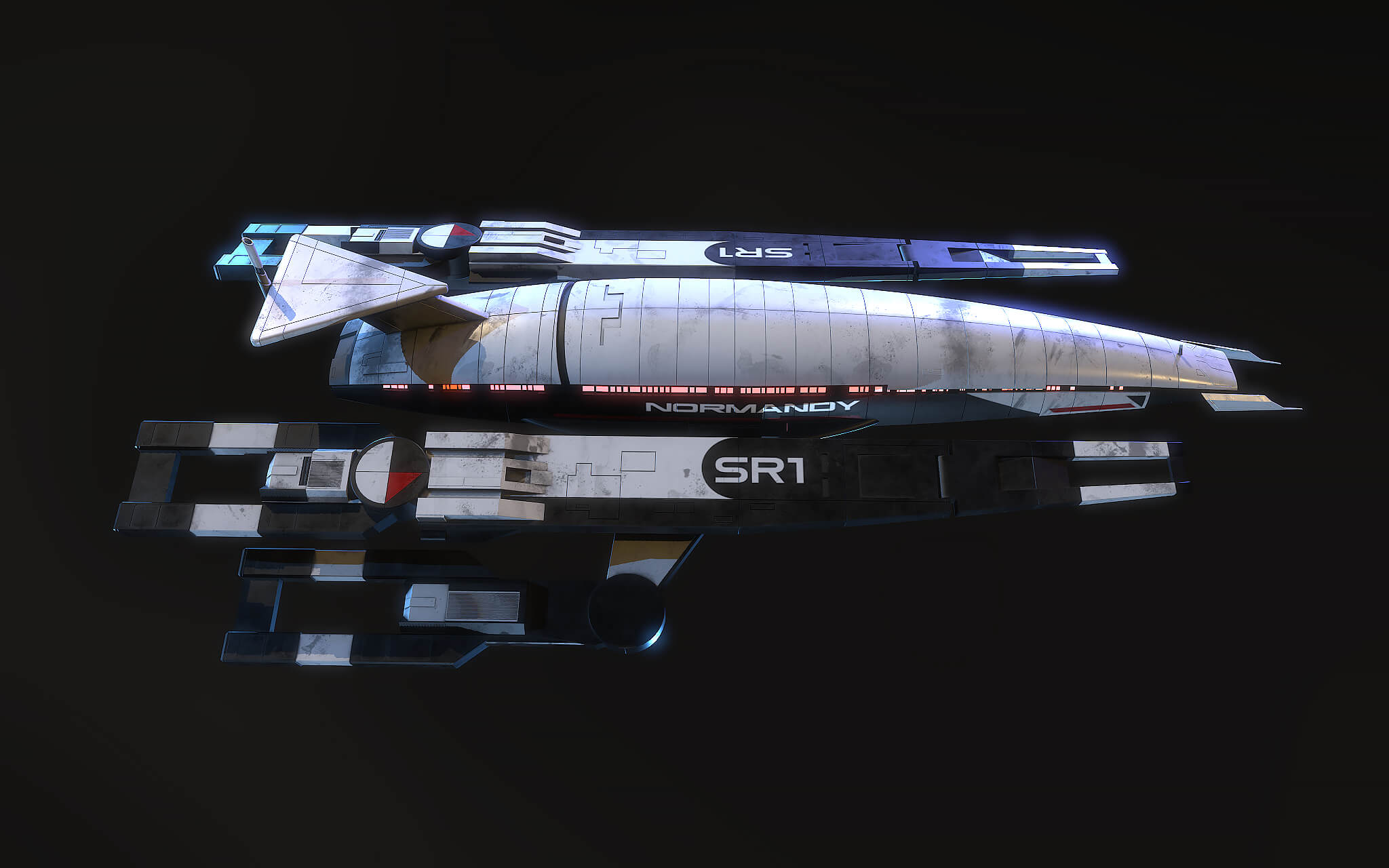 Sr1 Normandy Mass Effect 3D Render, Digital Art by KATEDRA604