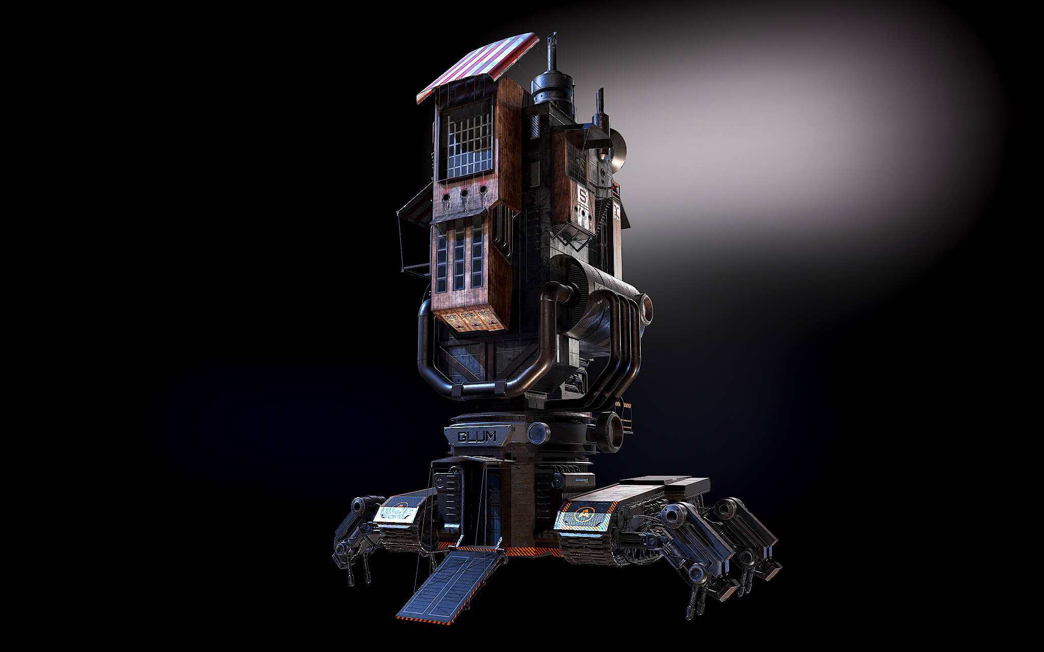 Steampunk building 3D Render, Digital Art by KATEDRA604