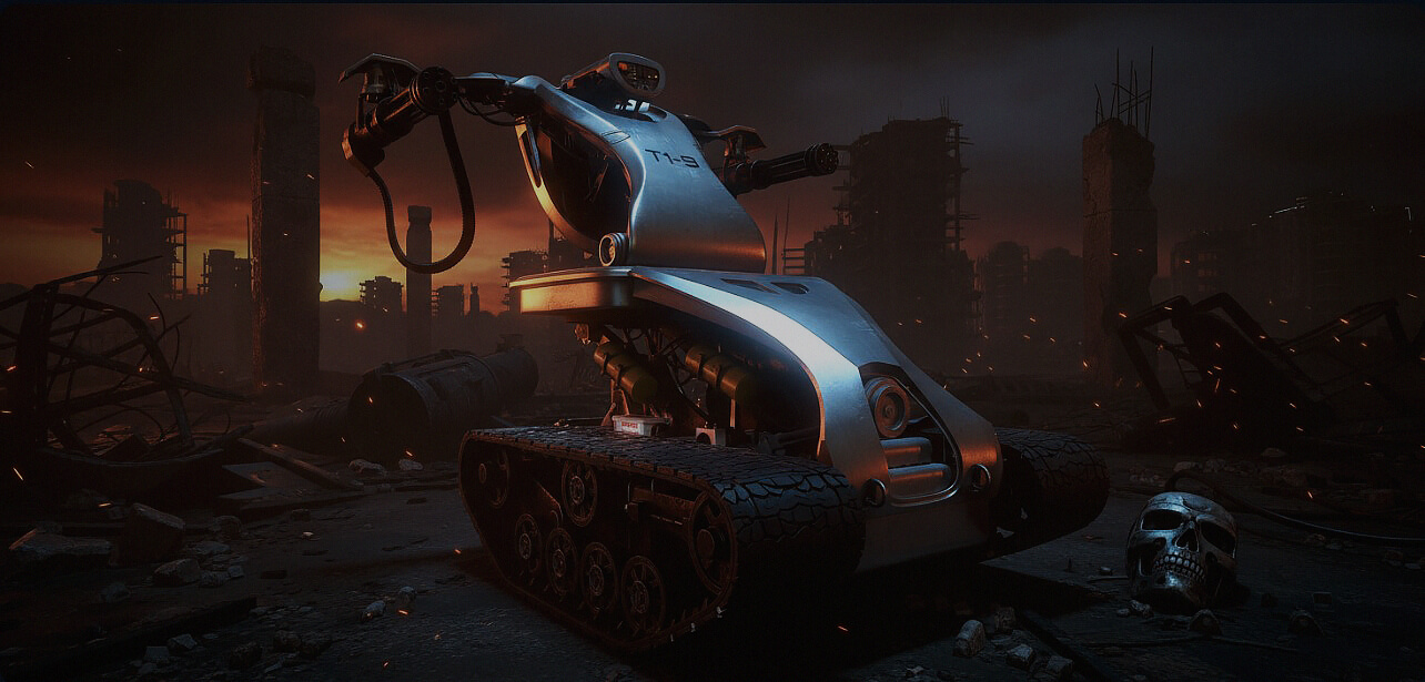 Terminator T1 3D Render, Digital Art by KATEDRA604