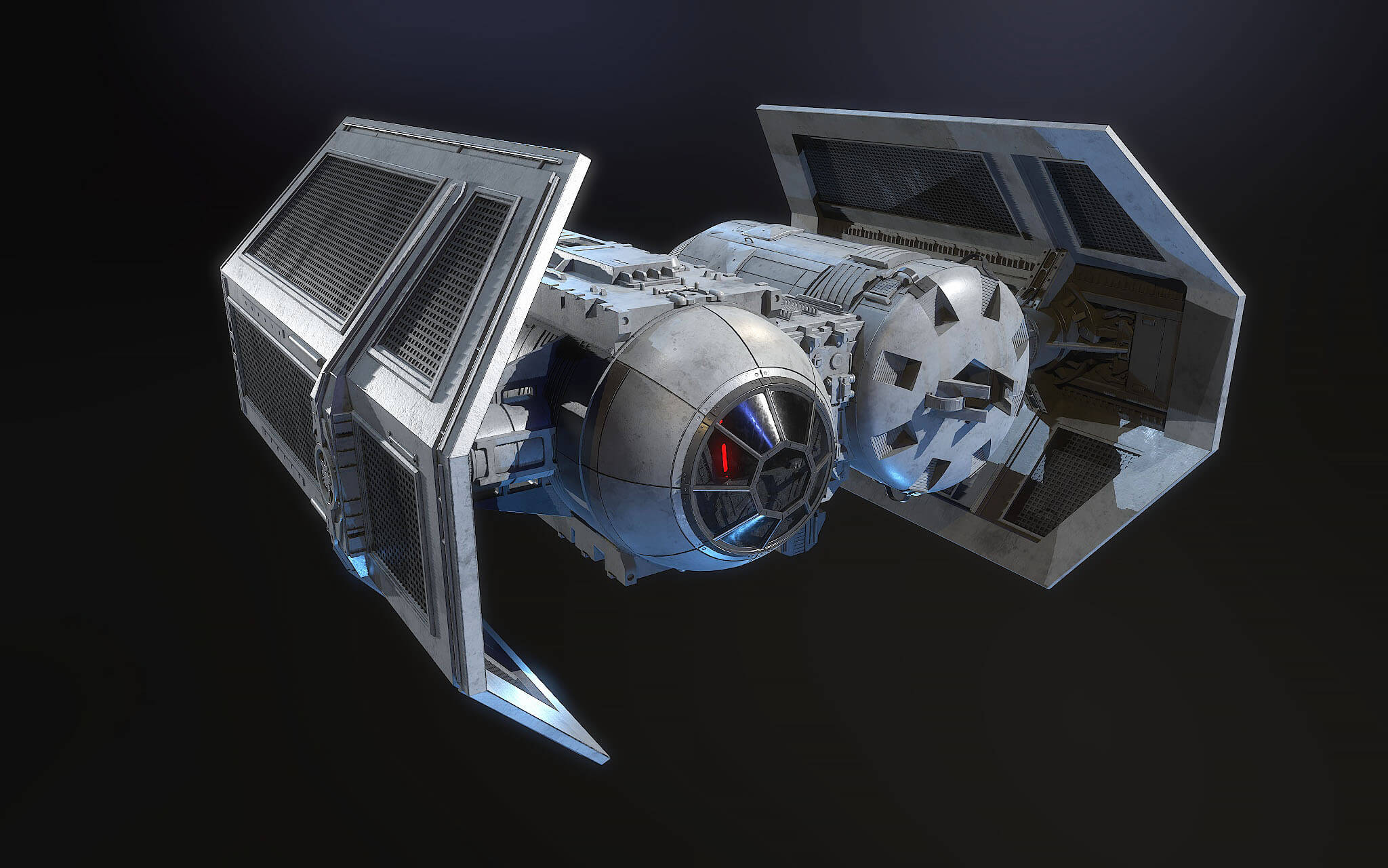 TIE Bomber Star Wars 3D Render, Digital Art by KATEDRA604