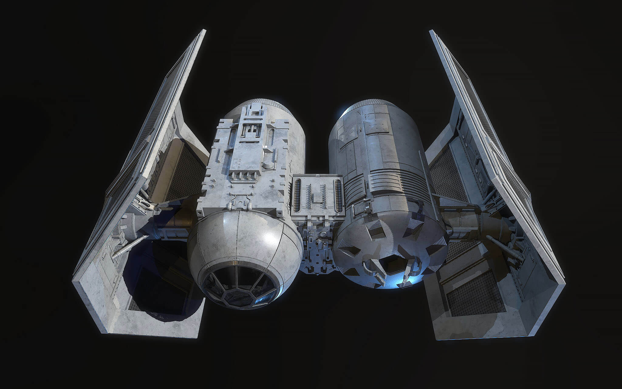 TIE Bomber Star Wars 3D Render, Digital Art by KATEDRA604