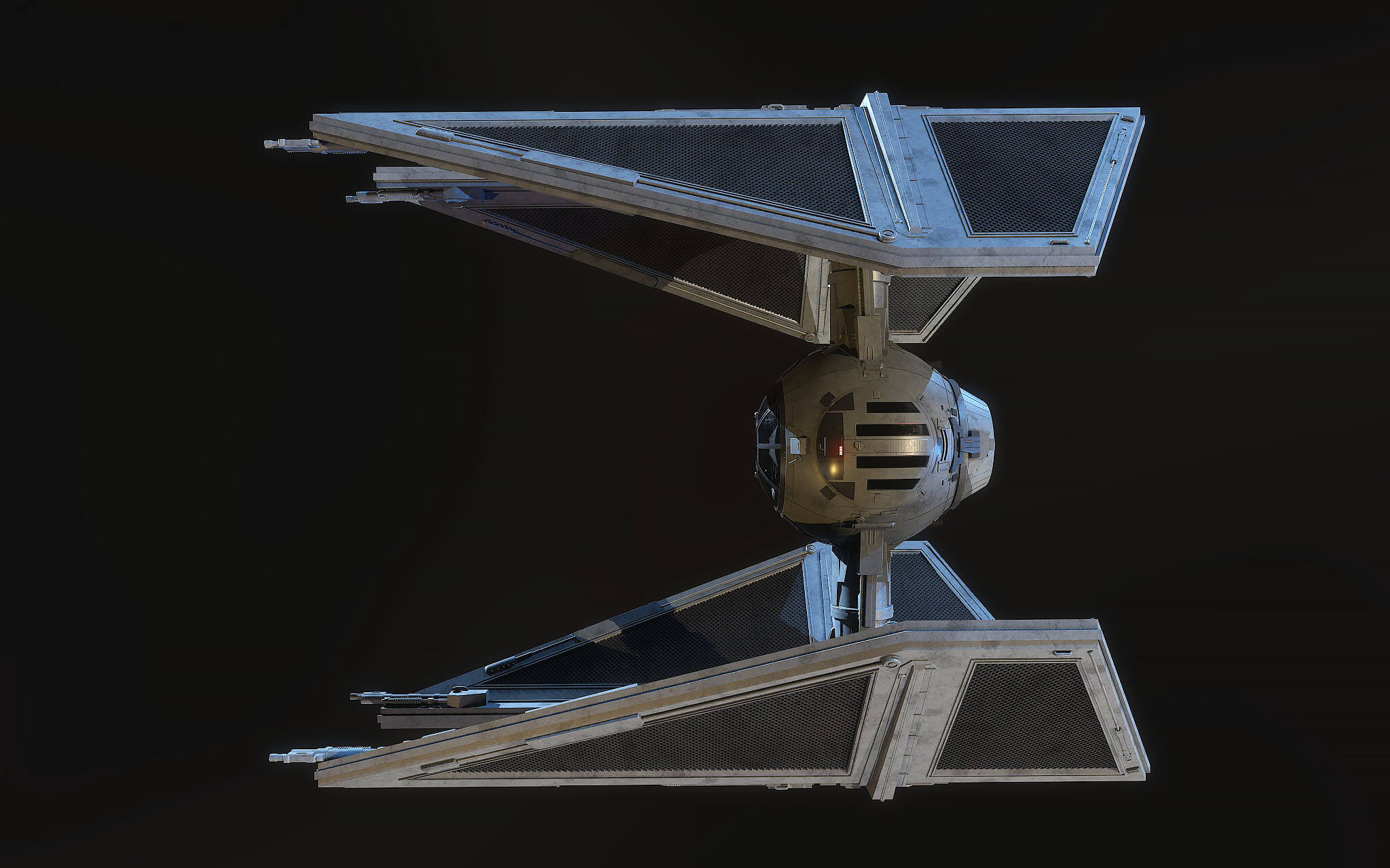TIE interceptor Star Wars 3D Render, Digital Art by KATEDRA604