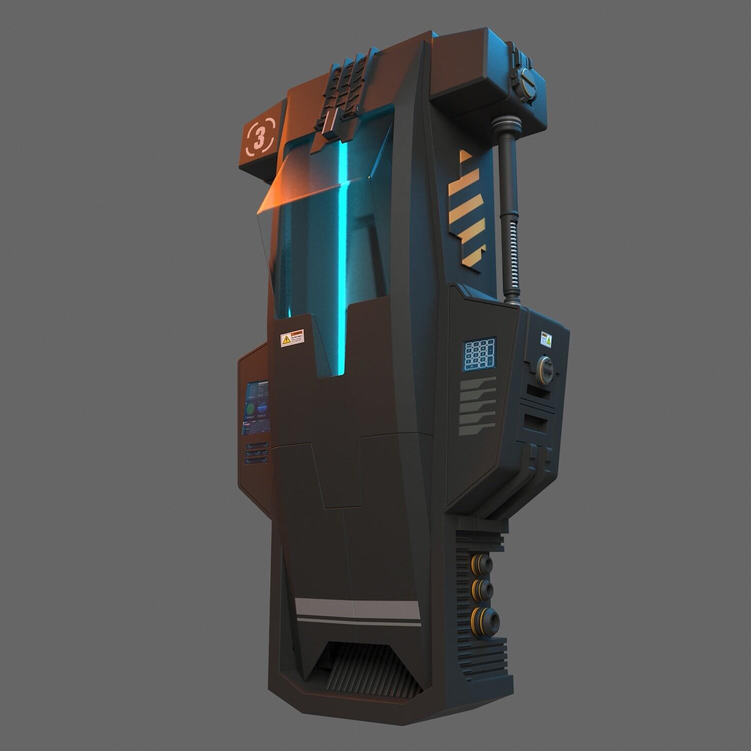 Hypersleep Chamber - 3D Model by KATEDRA604