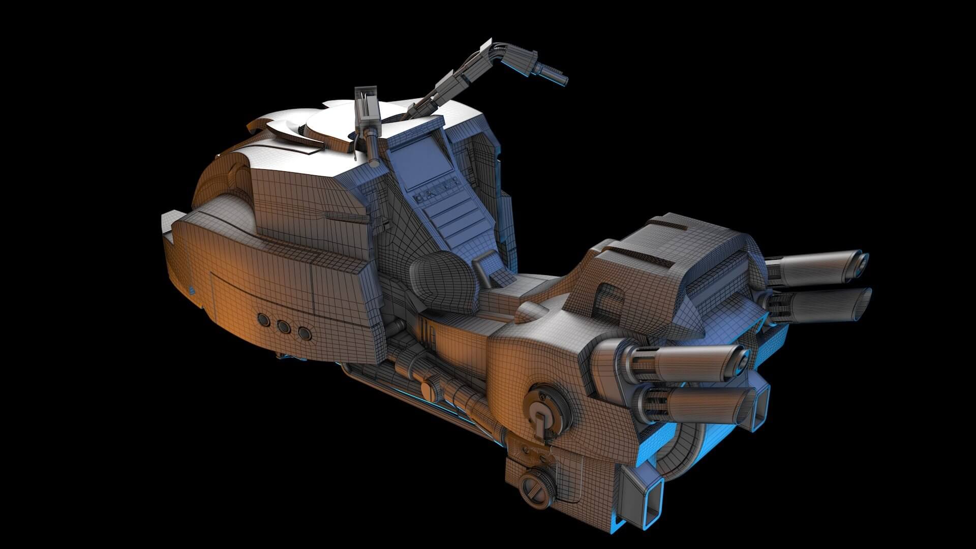 Lawmaster Motorbike Judge Dredd - 3D Model by KATEDRA604