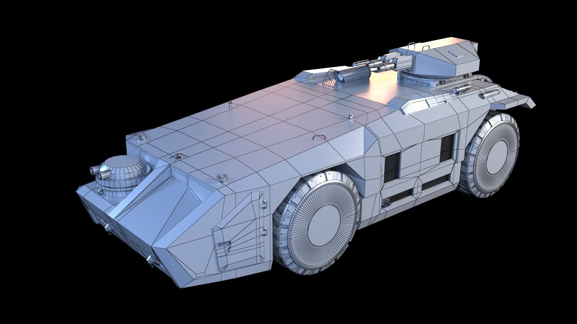 M 577 APC Aliens - 3D Model by KATEDRA604
