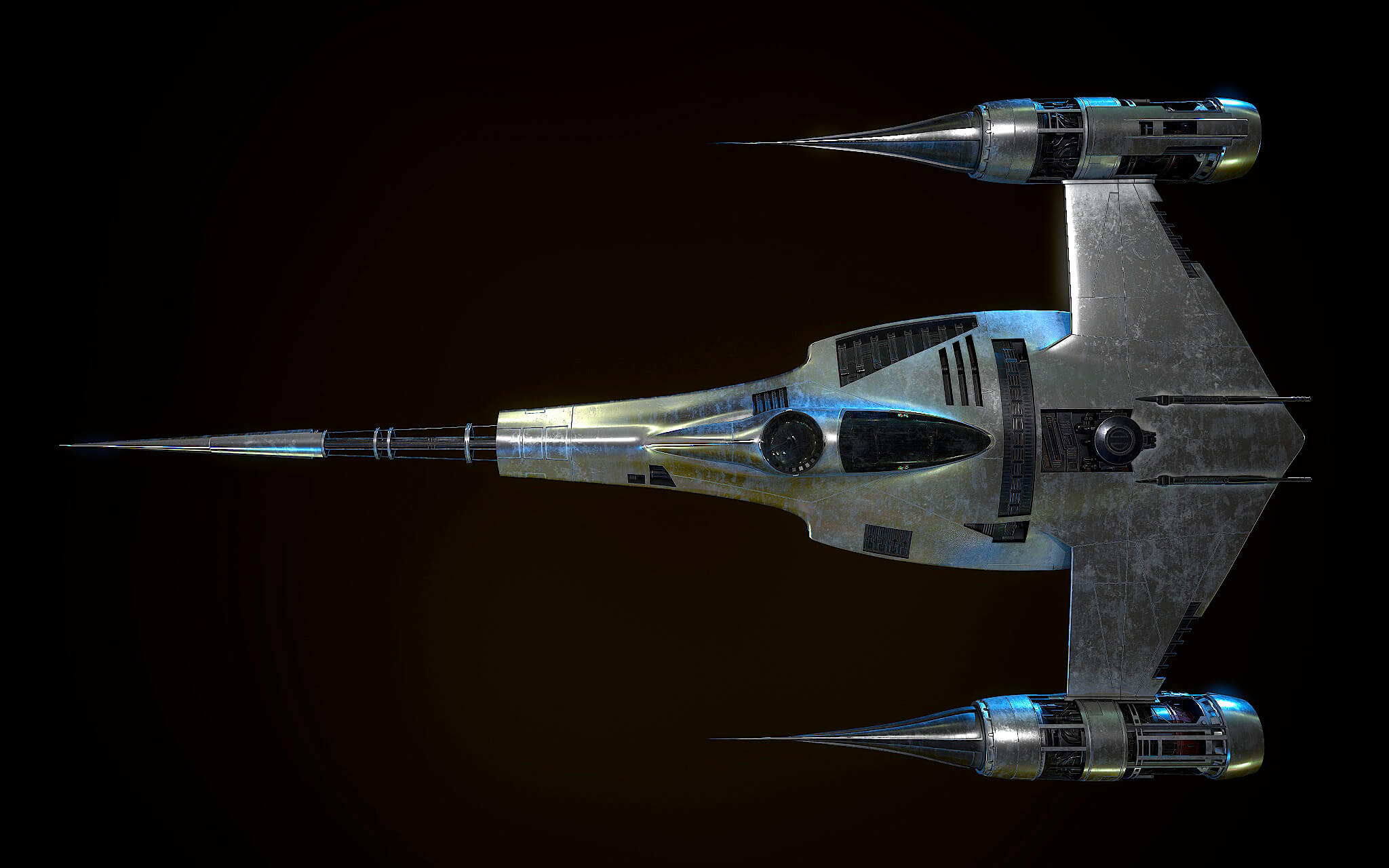 N1 Naboo Starfighter Mandalorian - 3D Model by KATEDRA604