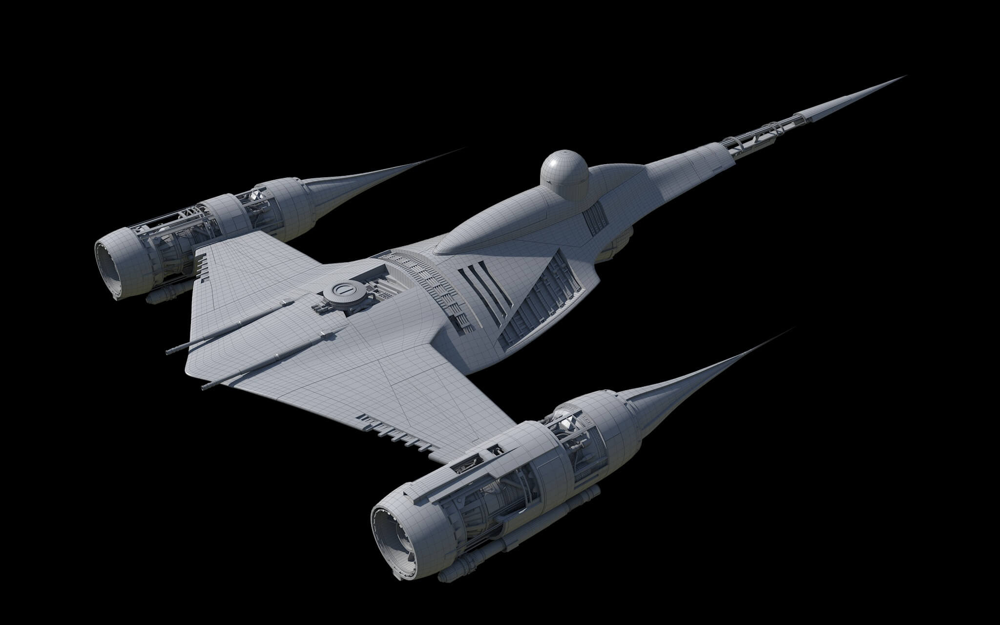 N1 Naboo Starfighter Mandalorian - 3D Model by KATEDRA604
