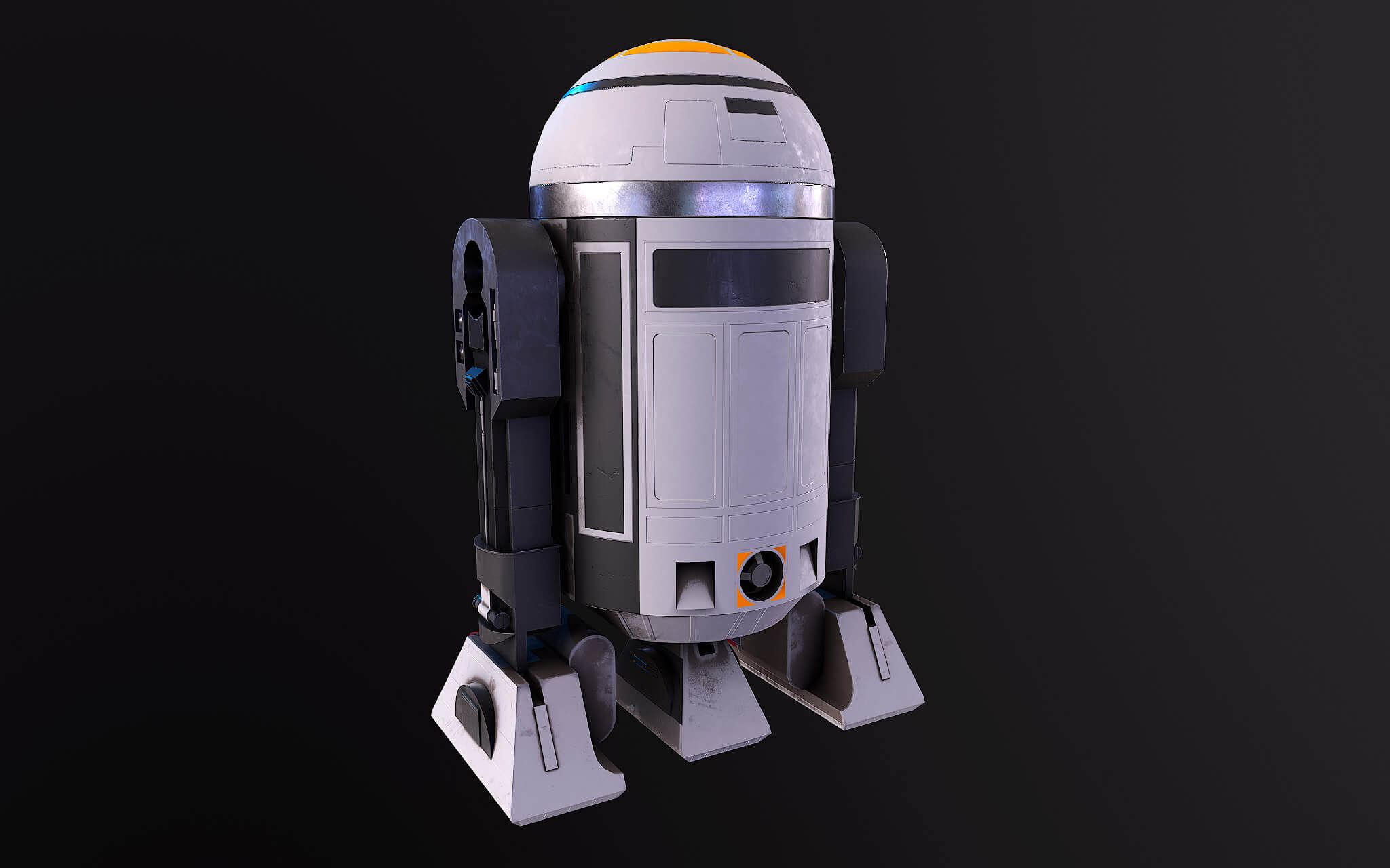 rd3 Star Wars Low Poly Low Poly - 3D Model by KATEDRA604