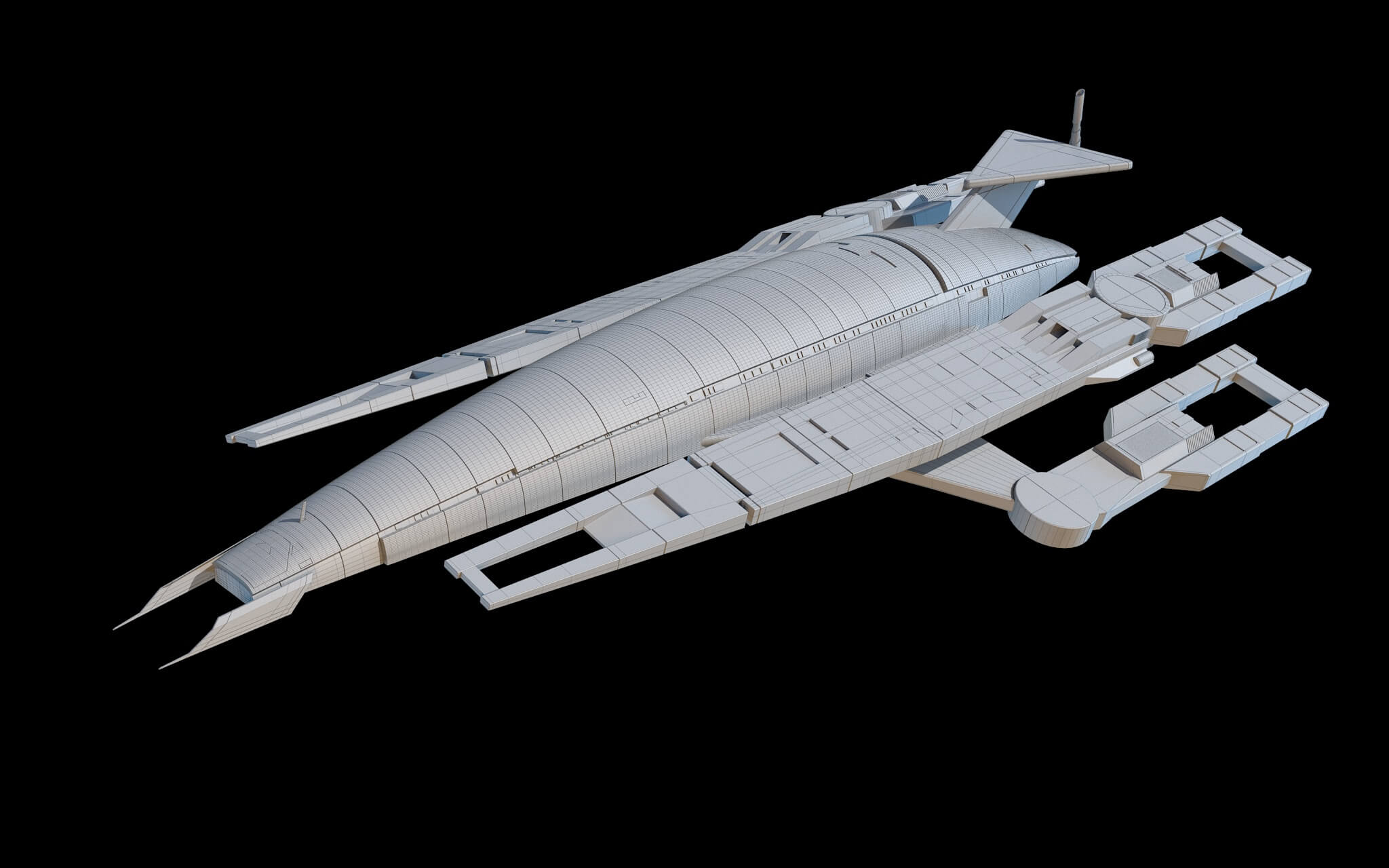 SR1 Normandy Mass Effect - 3D Model by KATEDRA604
