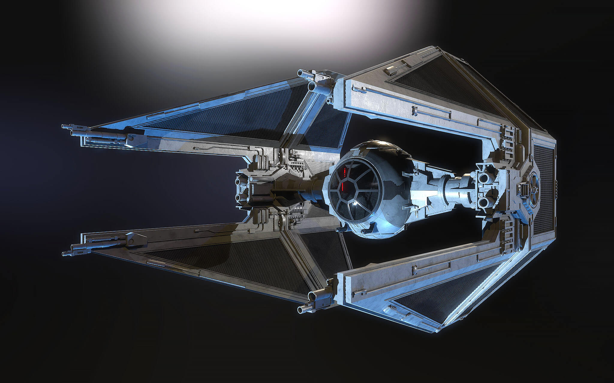 Tie Interceptor Star Wars - 3D Model by KATEDRA604