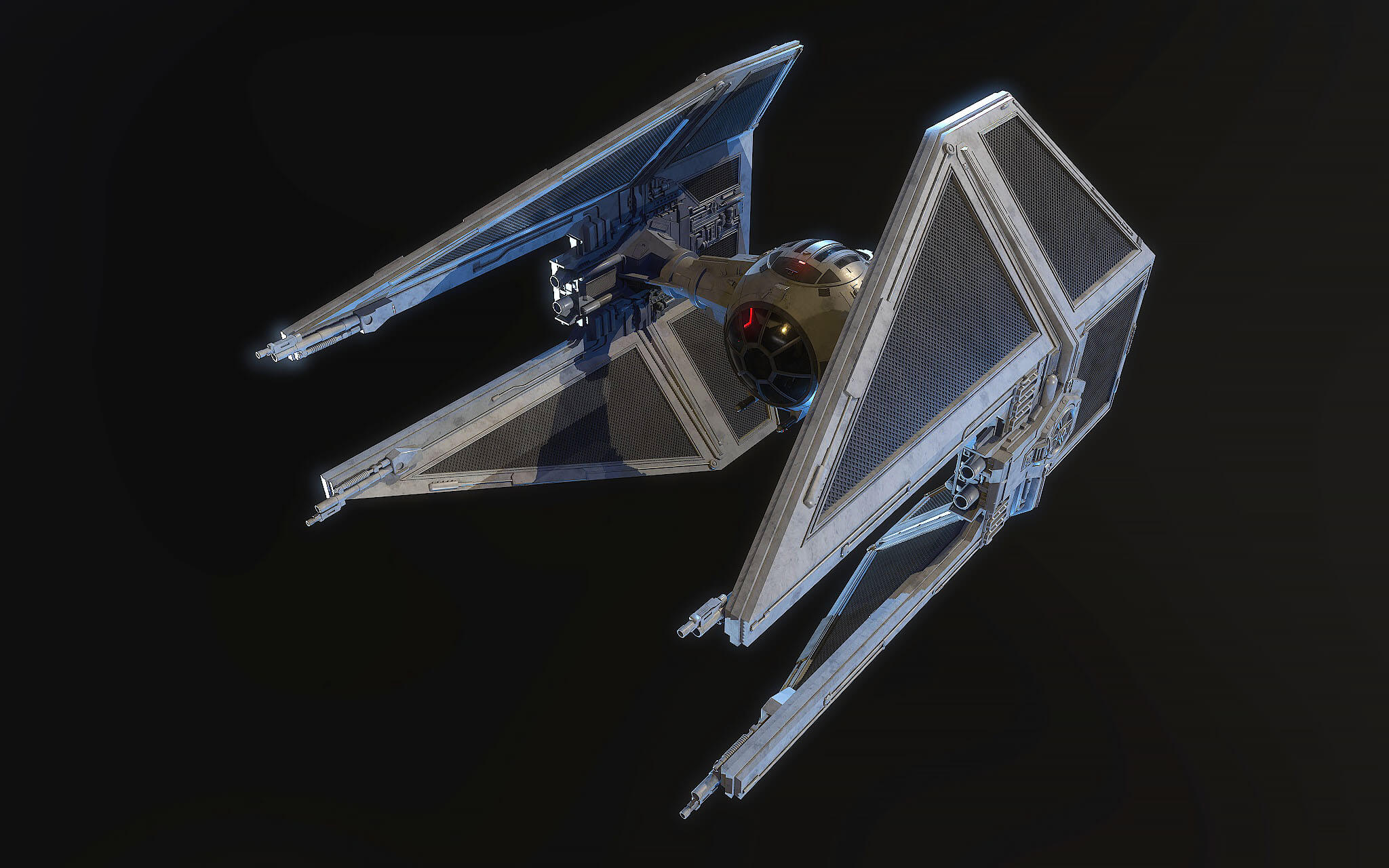 Tie Interceptor Star Wars - 3D Model by KATEDRA604