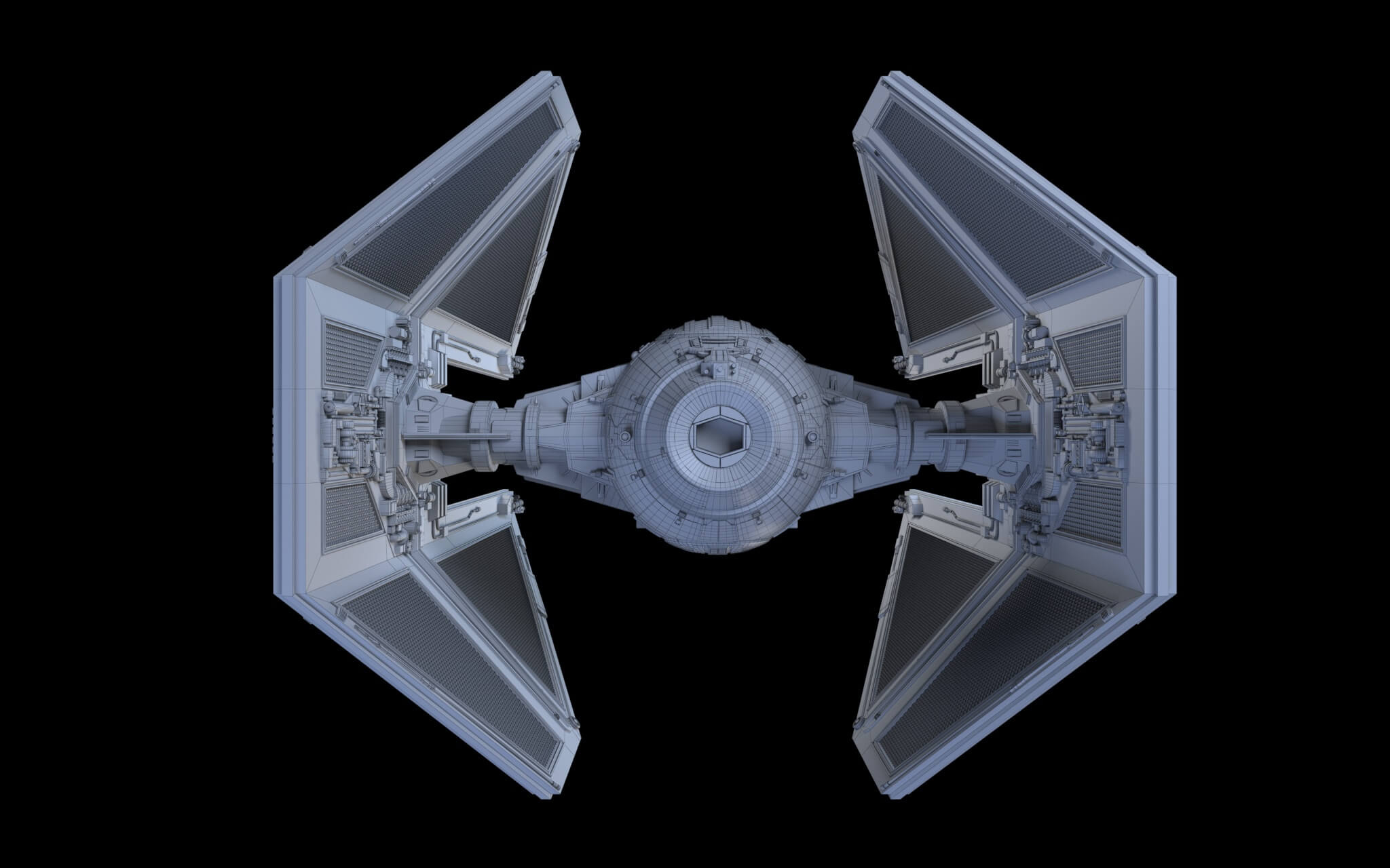 Tie Interceptor Star Wars - 3D Model by KATEDRA604