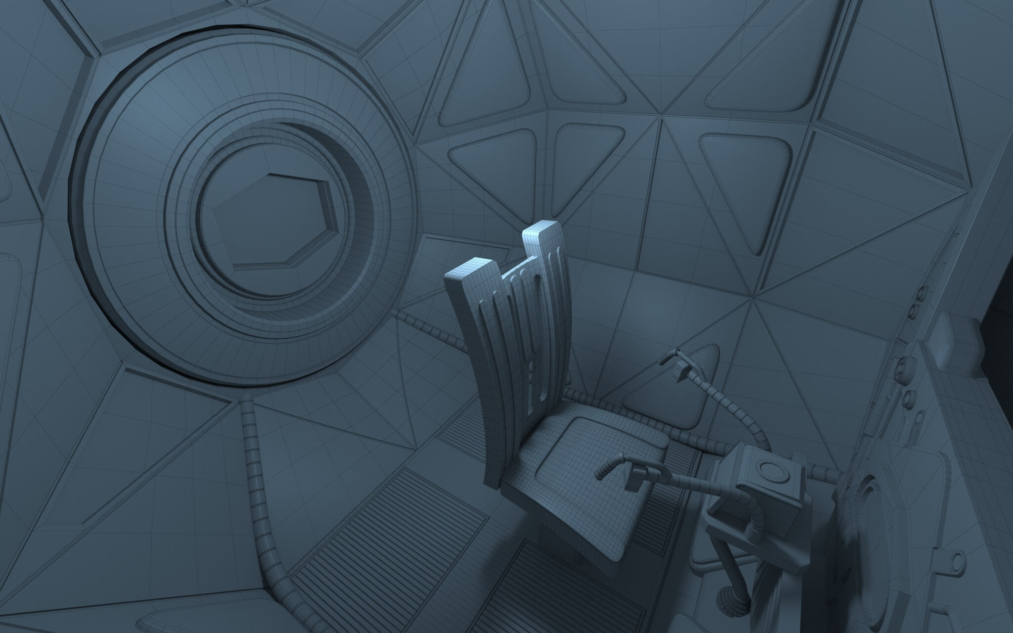 Tie Interceptor Star Wars - 3D Model by KATEDRA604