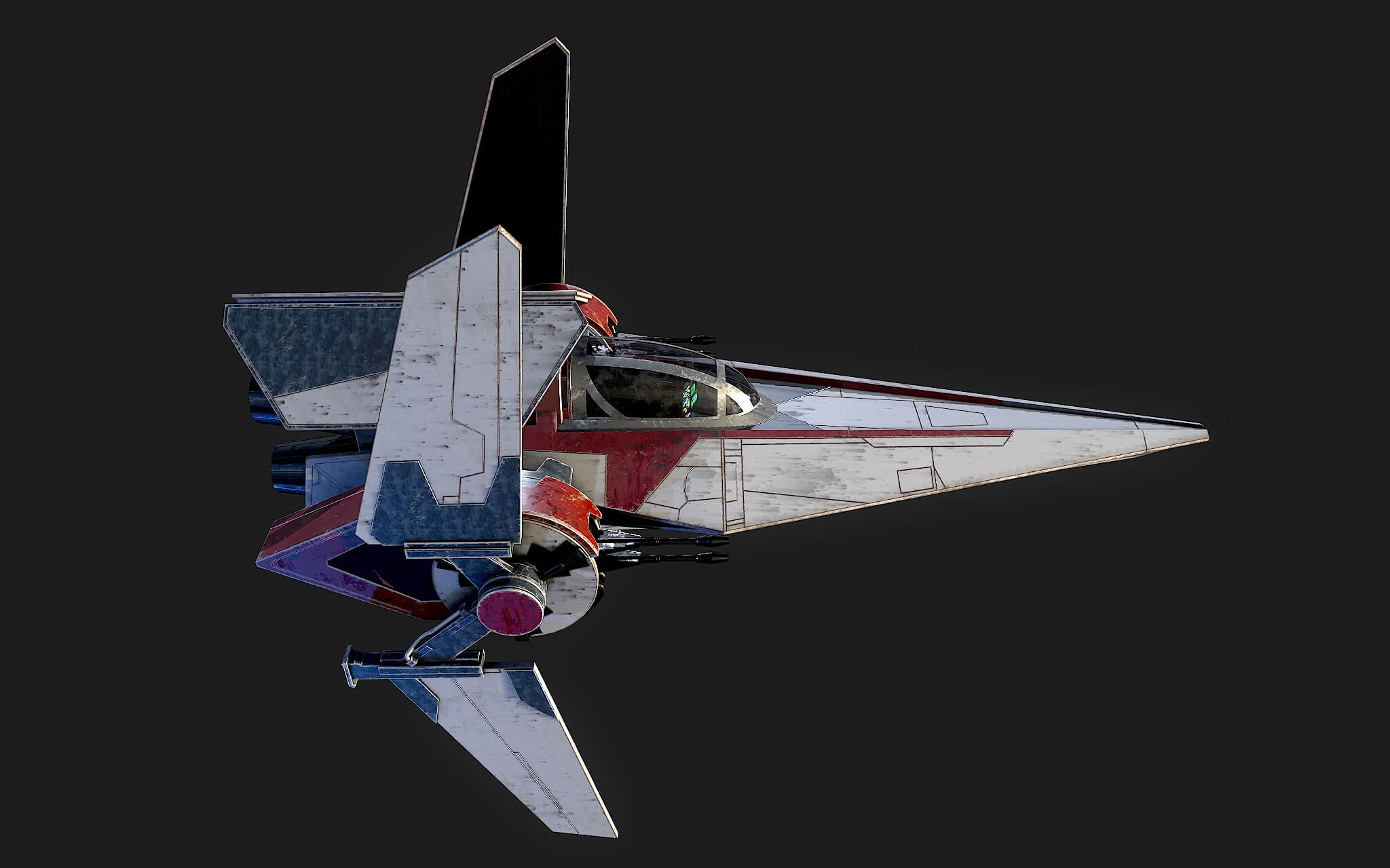 V - Wing Star Wars 3D Model by KATEDRA604