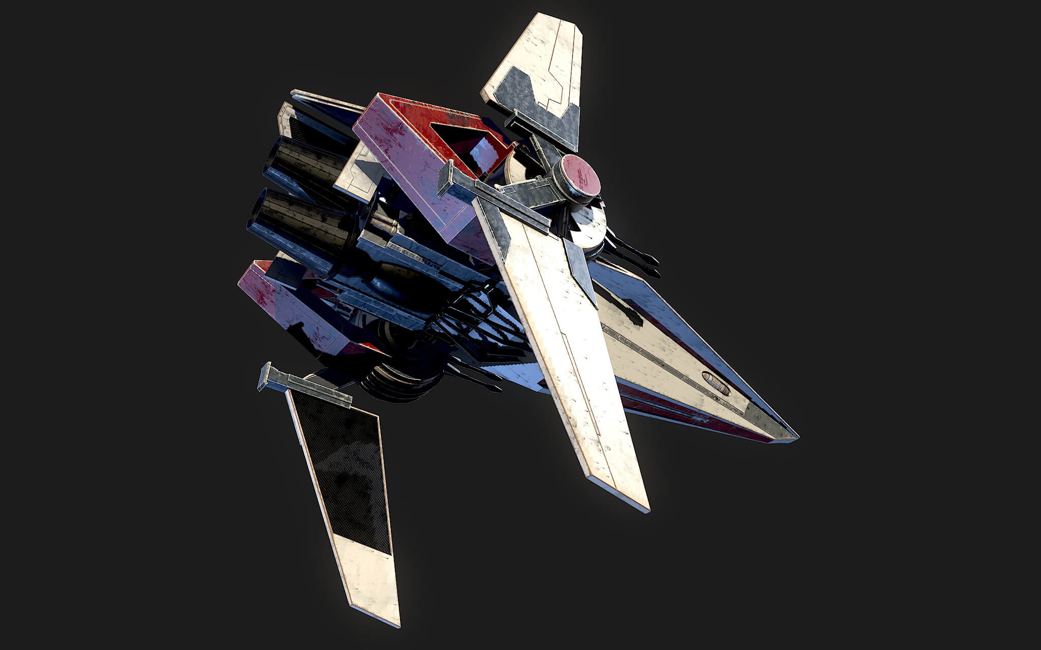 V - Wing Star Wars 3D Model by KATEDRA604