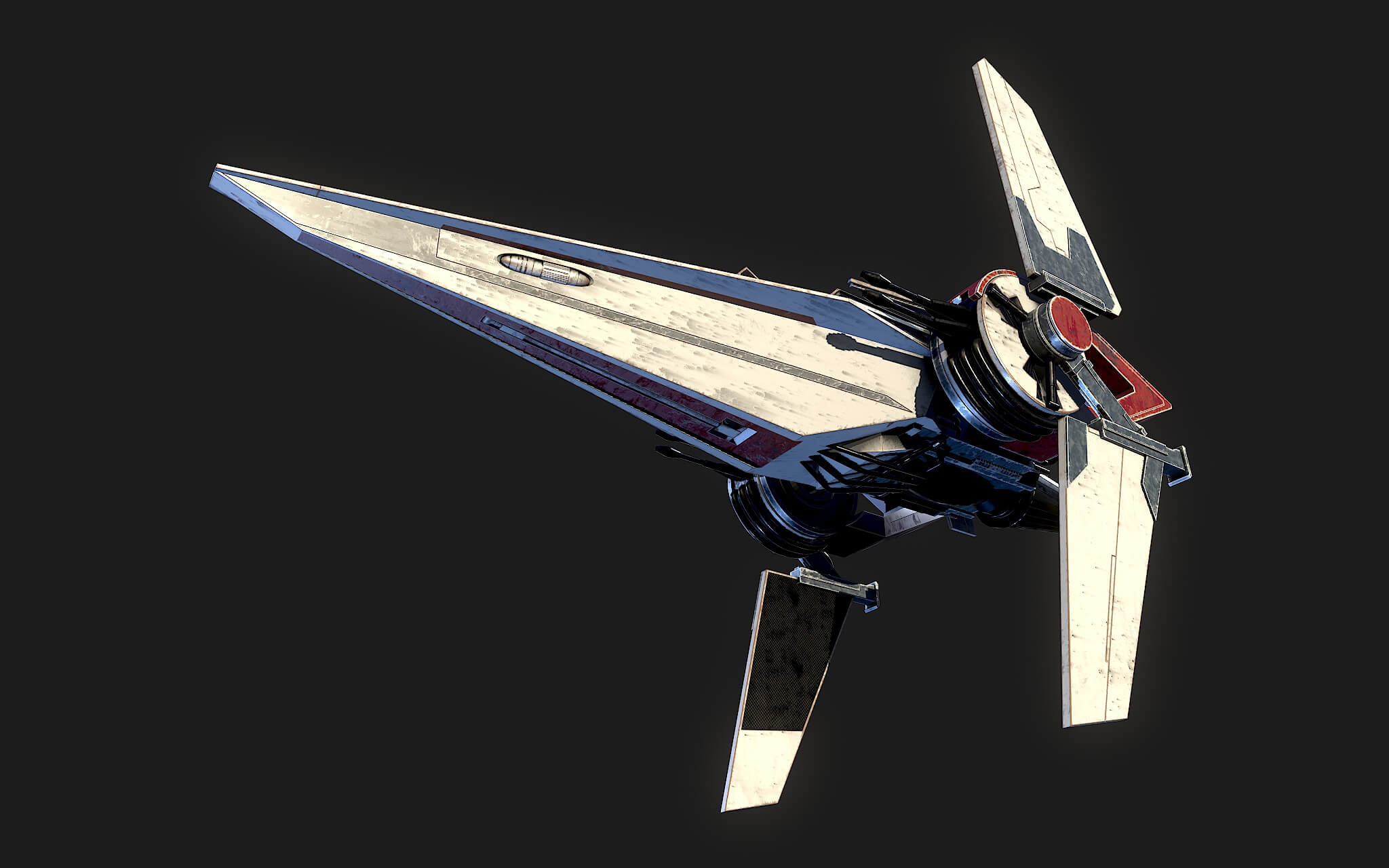 V - Wing Star Wars 3D Model by KATEDRA604