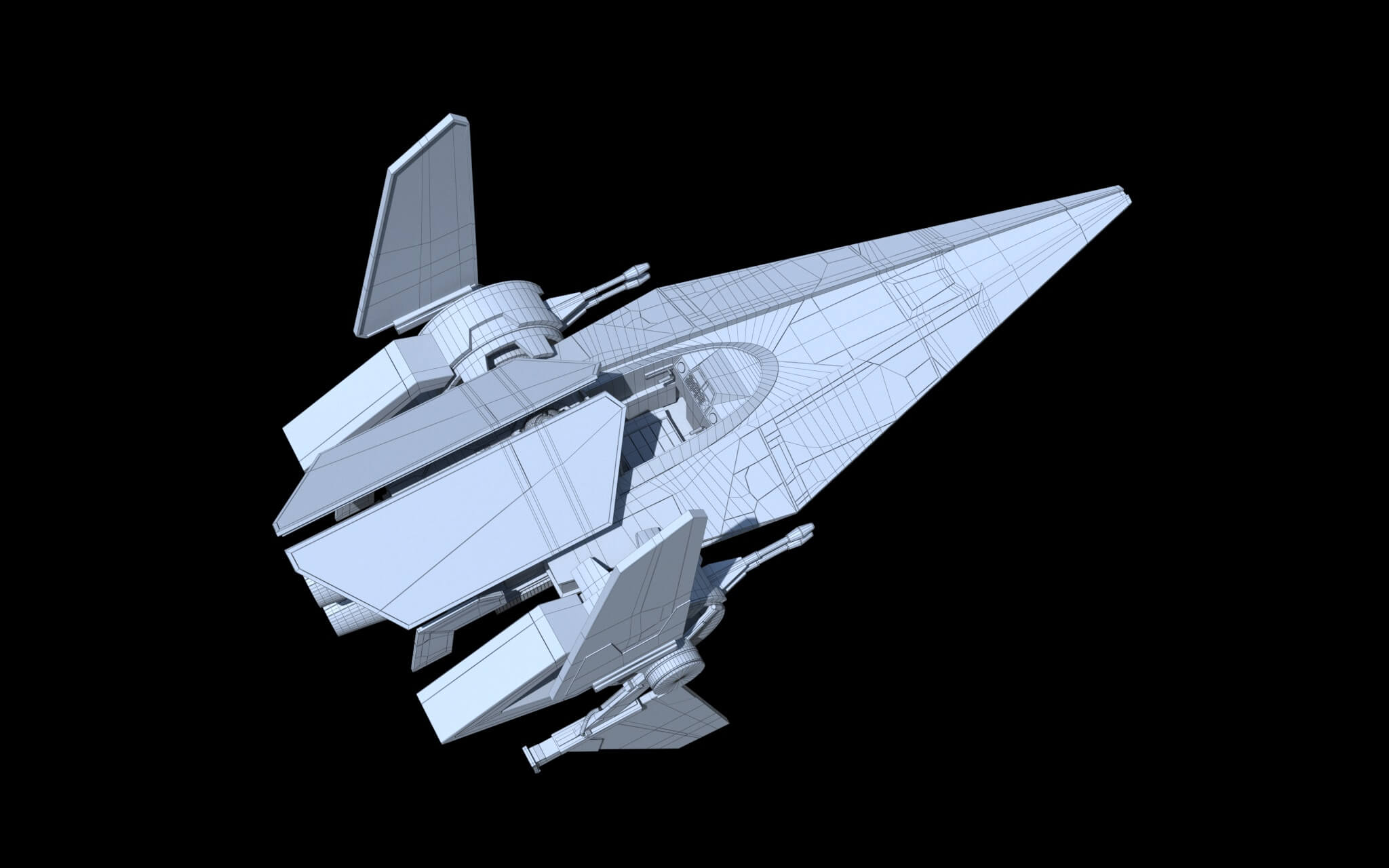 V - Wing Star Wars 3D Model by KATEDRA604